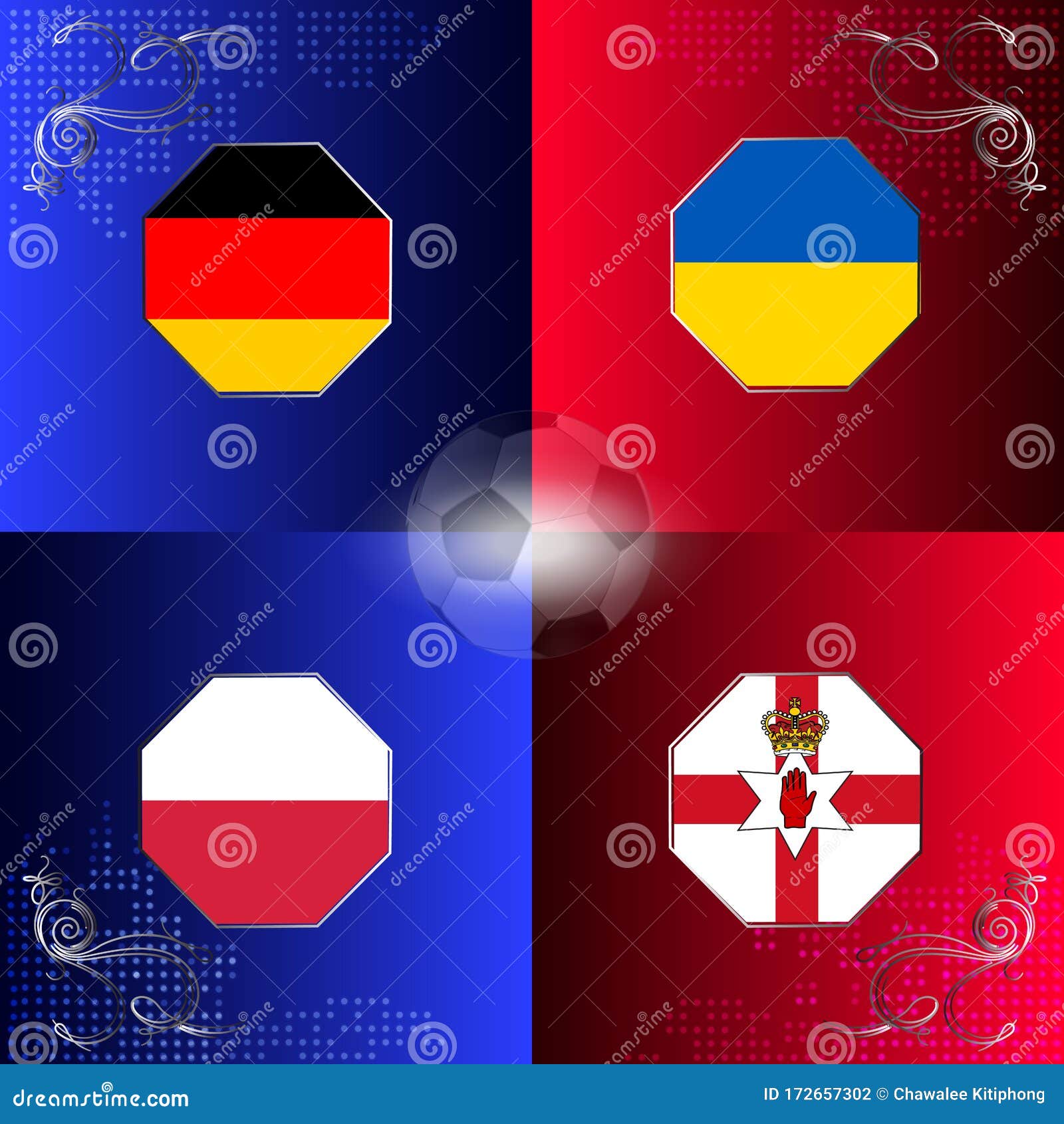 Uefa Euro 2016 Football Flags Group C Stock Illustrations – 2 Uefa Euro ...