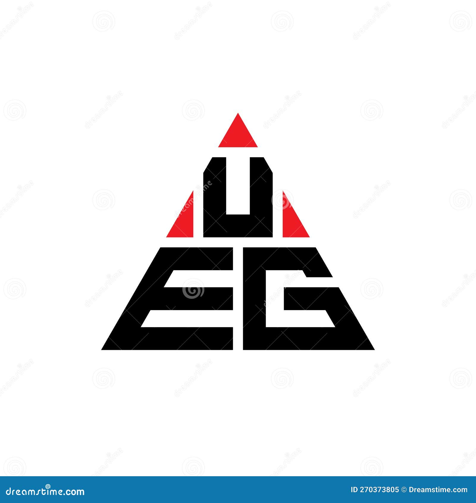 UEG Triangle Letter Logo Design with Triangle Shape. UEG Triangle Logo ...