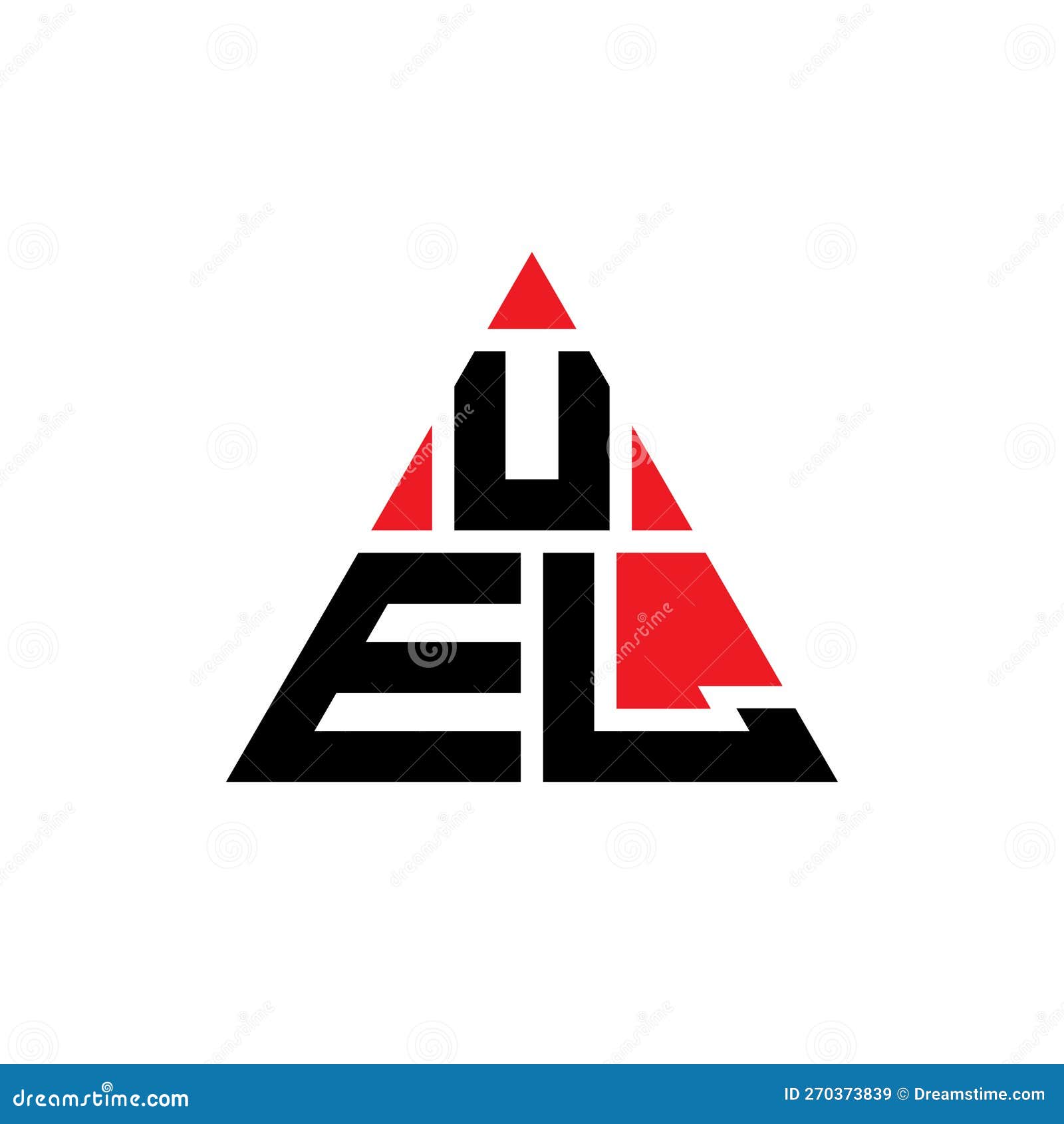 UEL Triangle Letter Logo Design with Triangle Shape. UEL Triangle Logo ...