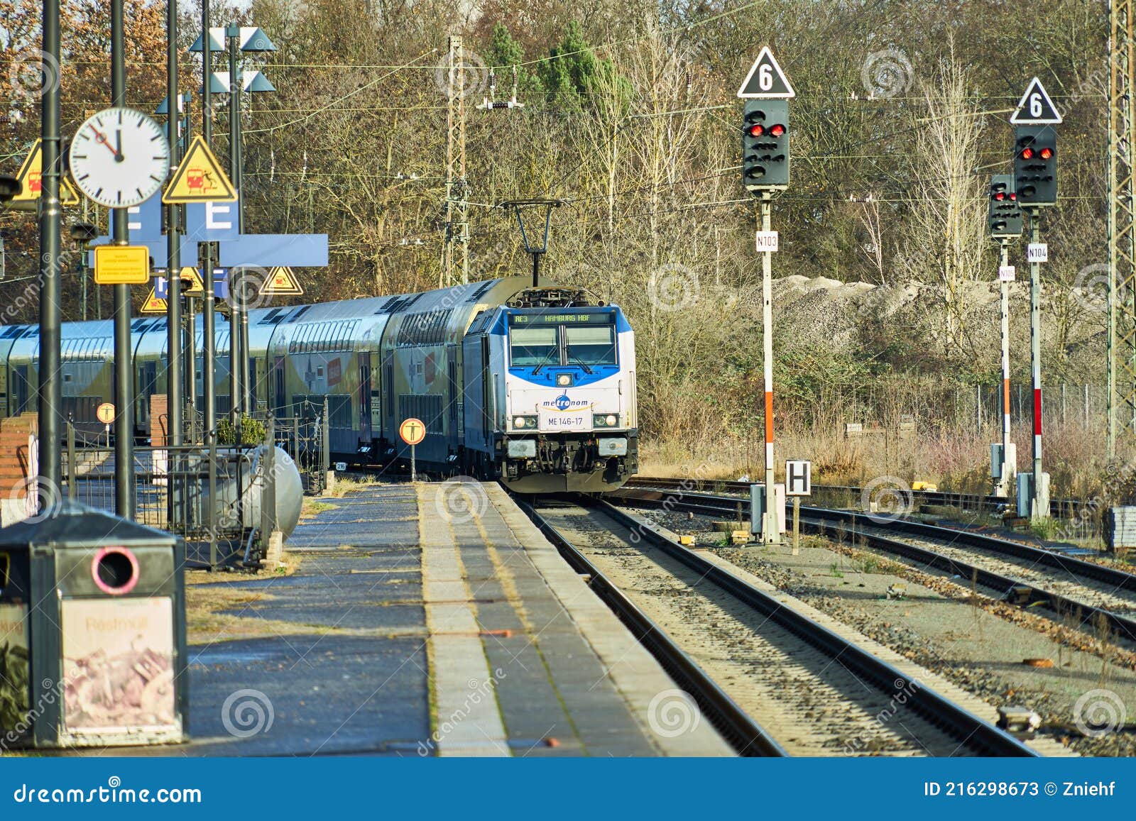 Arrival of a Passenger Train on the Platform of the Station Editorial ...