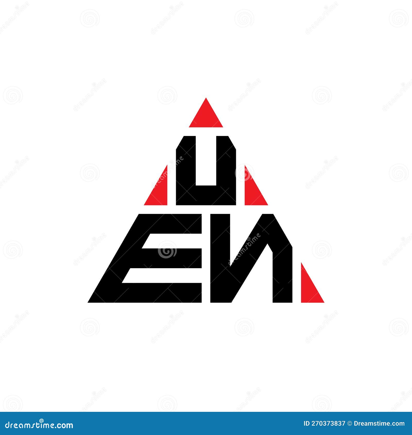 UEN Triangle Letter Logo Design with Triangle Shape. UEN Triangle Logo ...