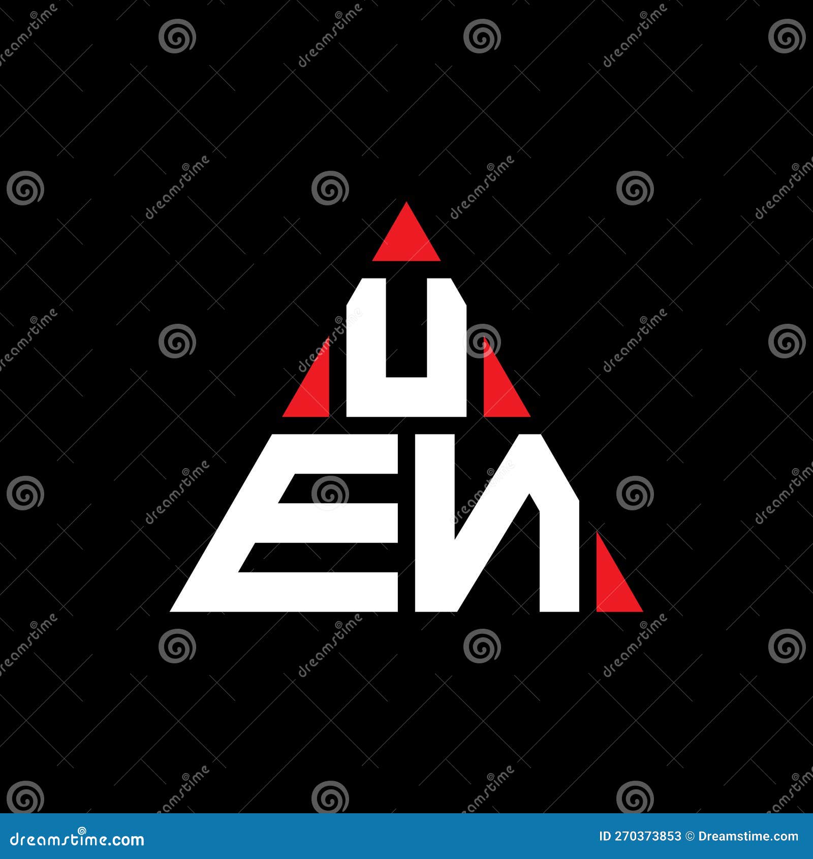 UEN Triangle Letter Logo Design with Triangle Shape. UEN Triangle Logo ...