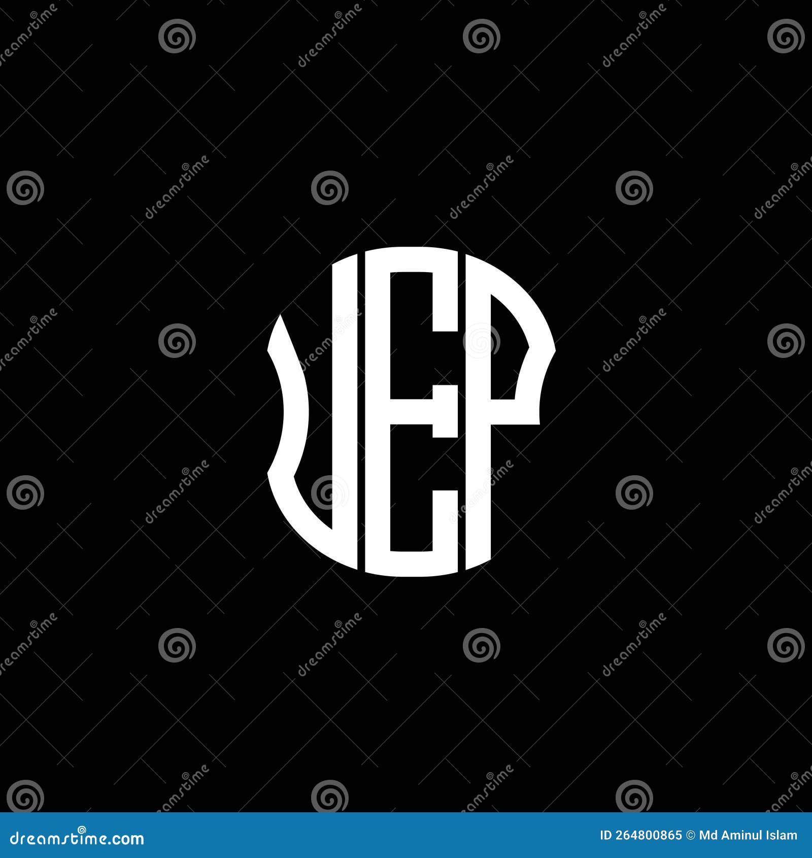 UEP Letter Logo Abstract Creative Design. Stock Vector - Illustration ...