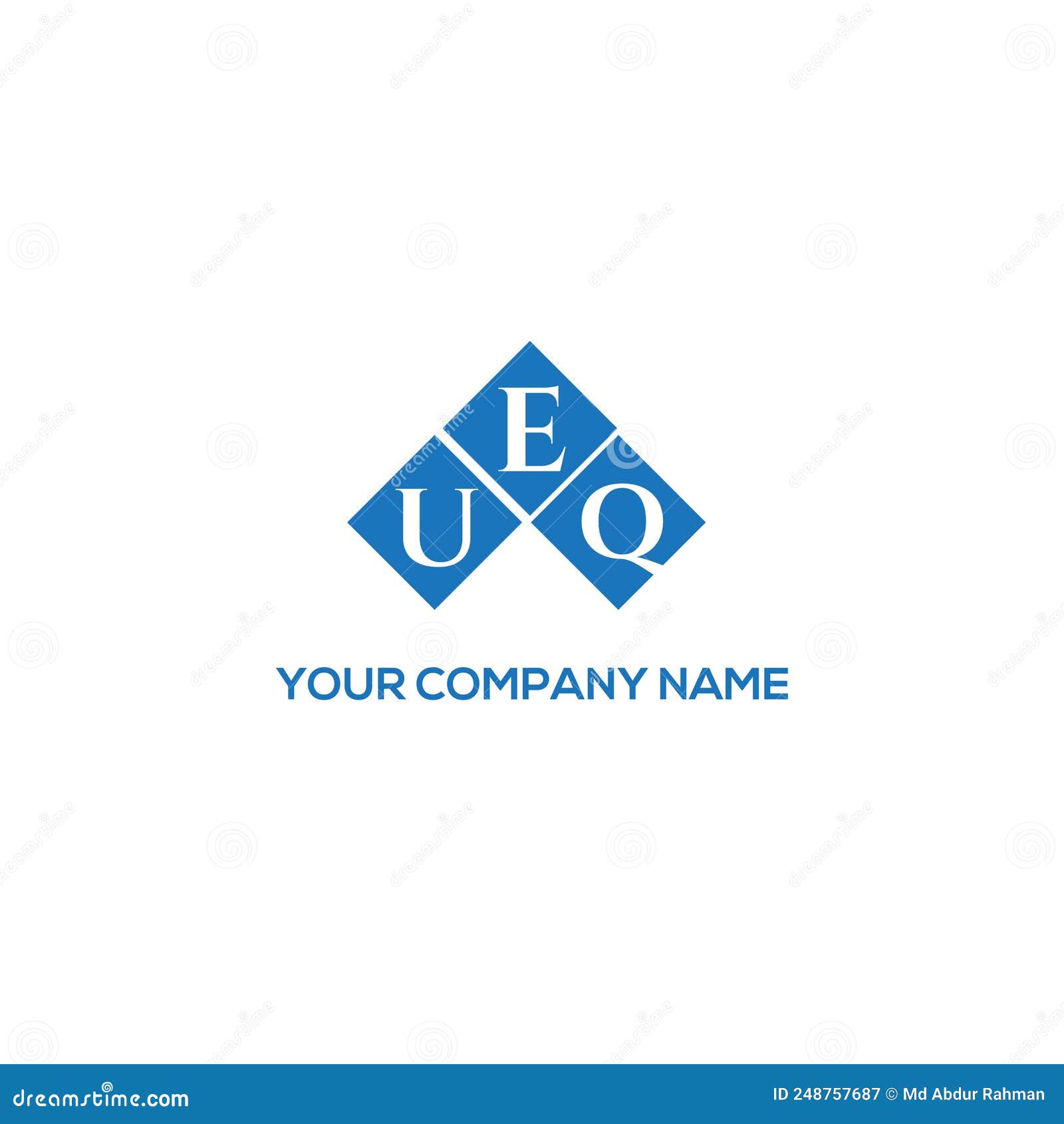 UEQ Letter Logo Design on BLACK Background. UEQ Creative Initials ...