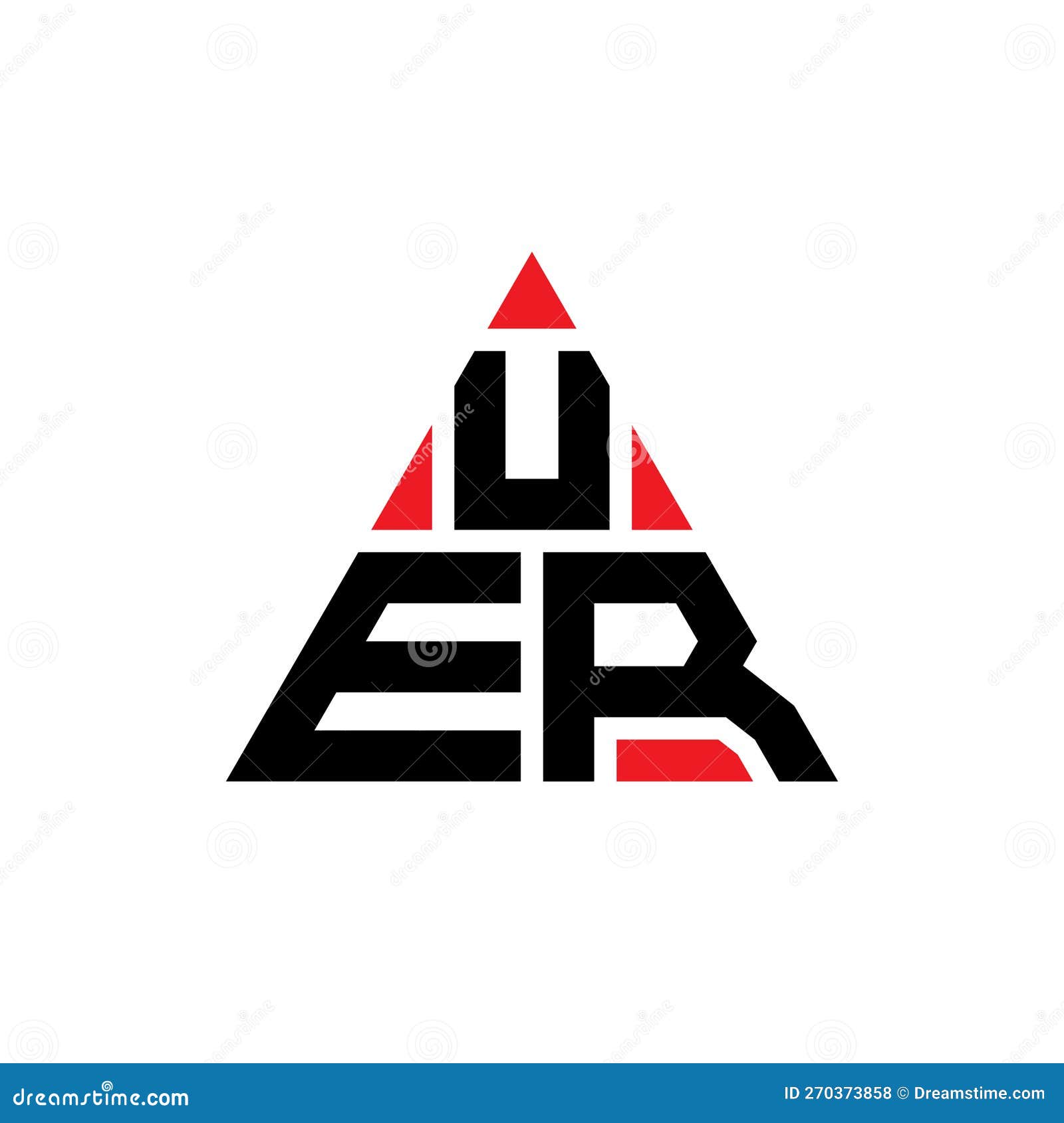 UER Triangle Letter Logo Design with Triangle Shape. UER Triangle Logo ...