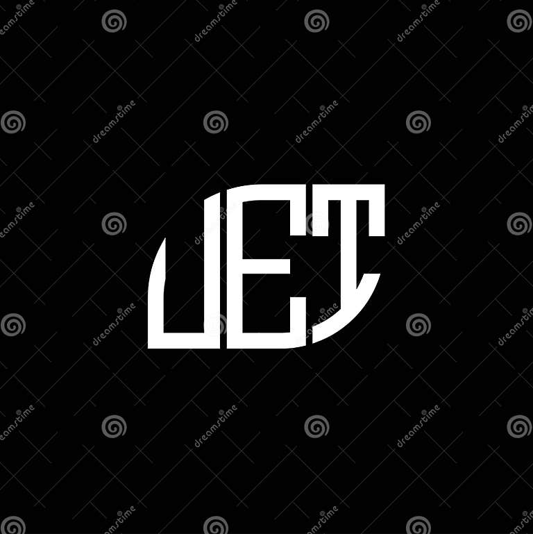 UET Letter Logo Design on Black Background. UET Creative Initials ...