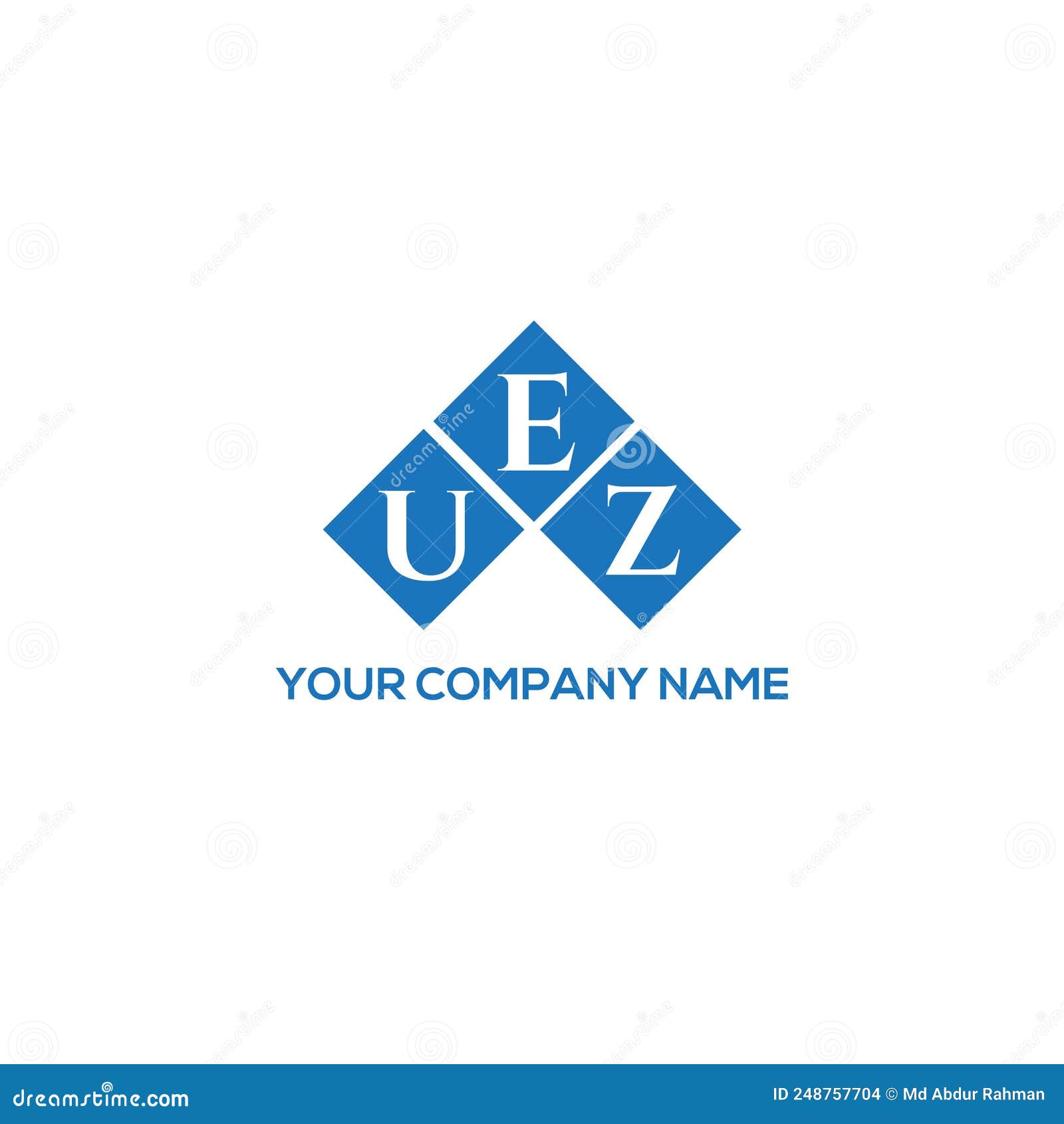 UEZ Letter Logo Design on BLACK Background. UEZ Creative Initials ...