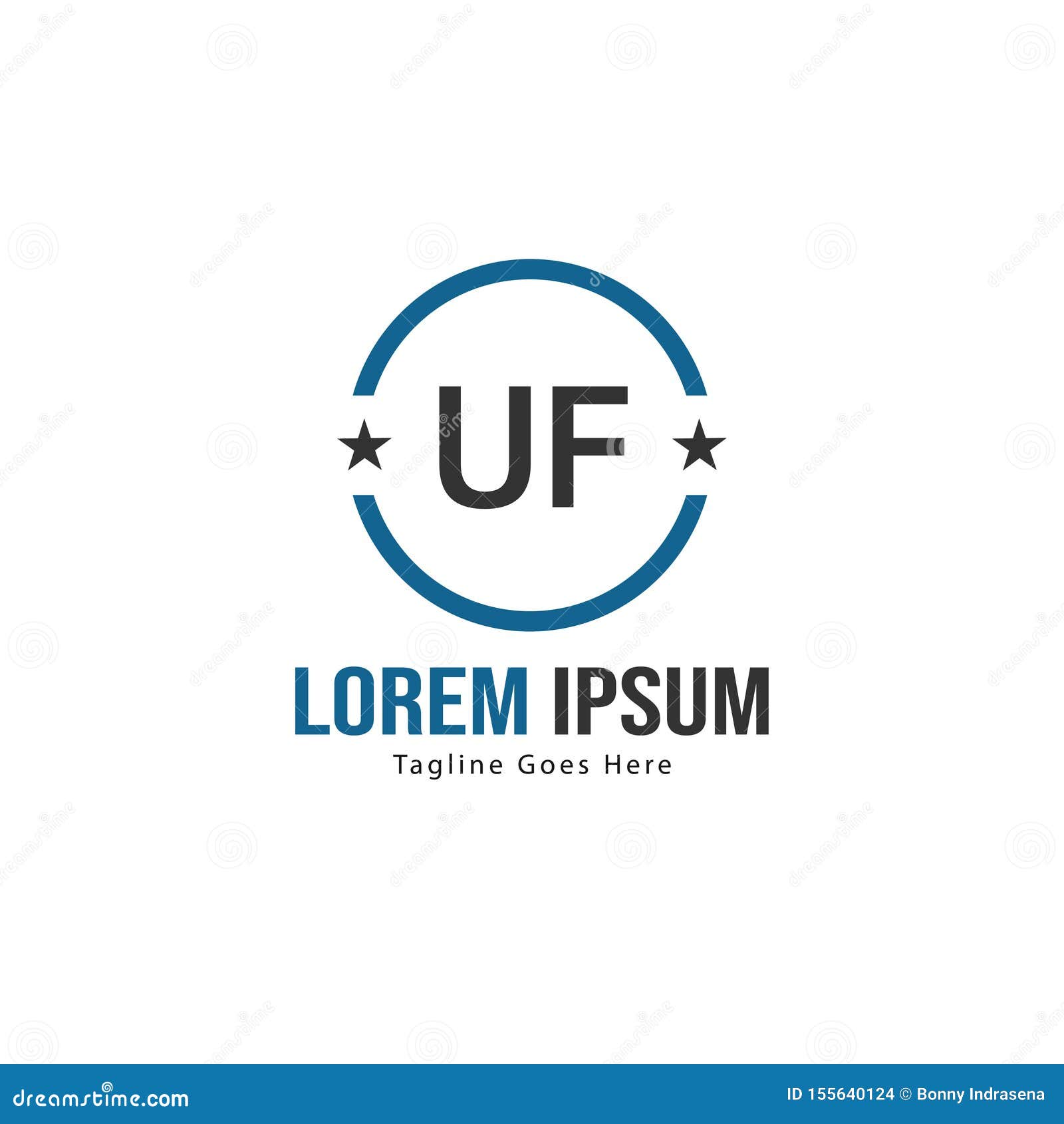 UF Letter Logo Design. Creative Modern UF Letters Icon Illustration ...