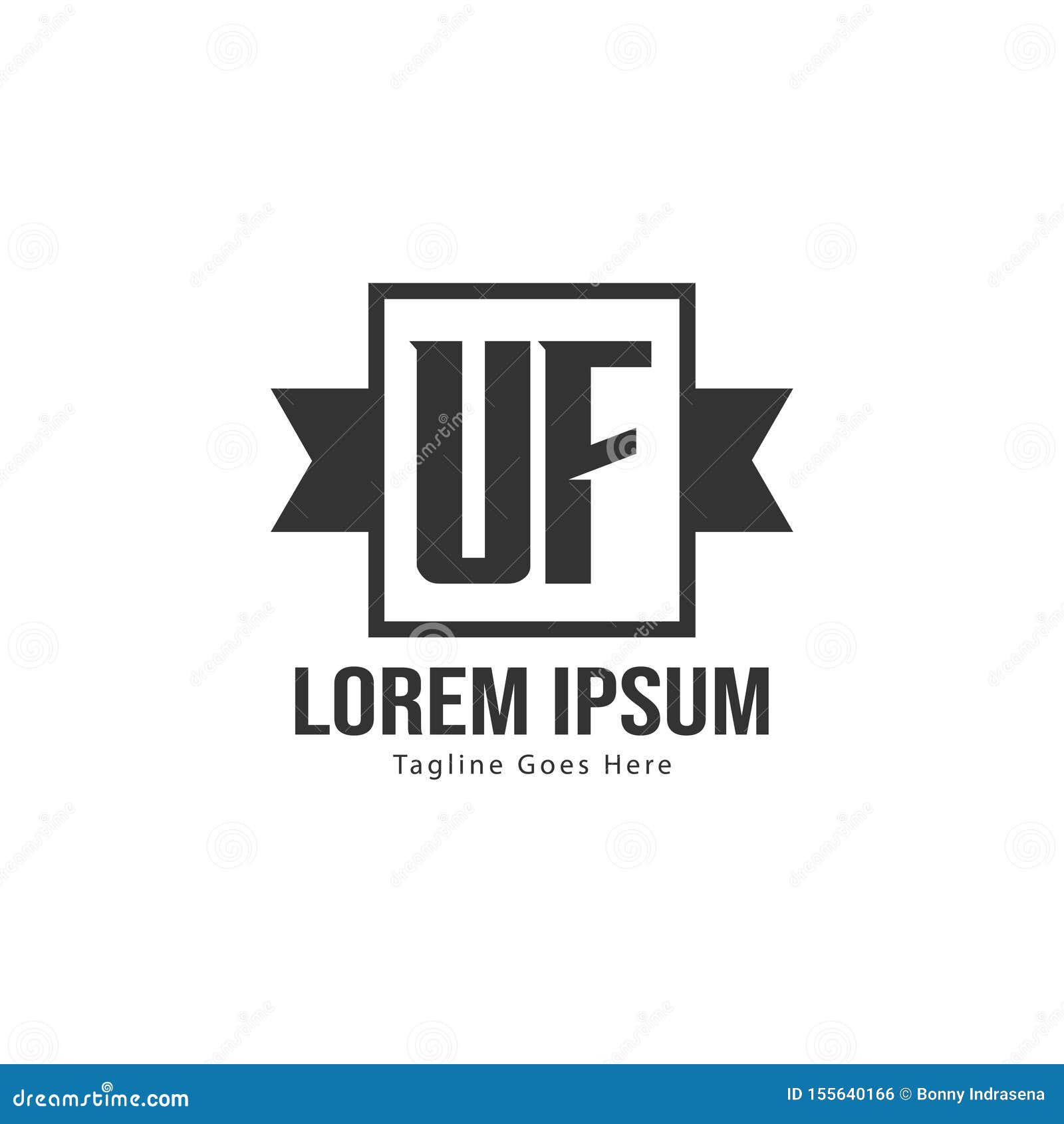 UF Letter Logo Design. Creative Modern UF Letters Icon Illustration ...