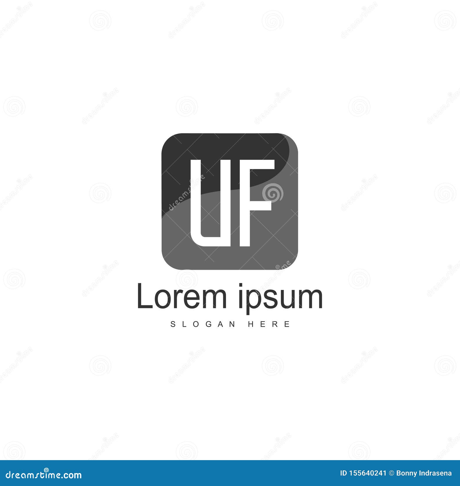 UF Letter Logo Design. Creative Modern UF Letters Icon Illustration ...