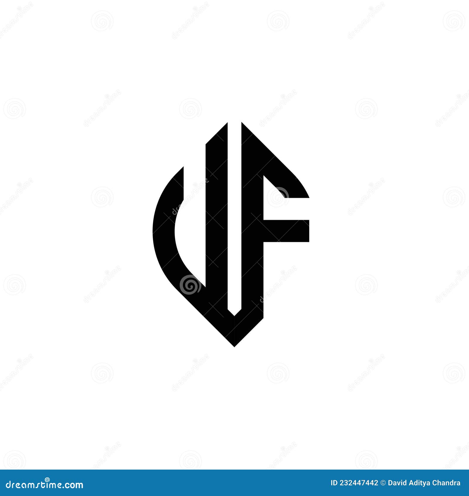 UF Logo Monogram Geometric Shape Style Stock Vector - Illustration of ...