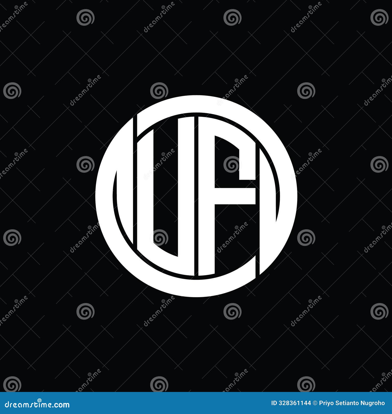 UF Logo Monogram Shield Inside Circle Shape Vector Images Design ...