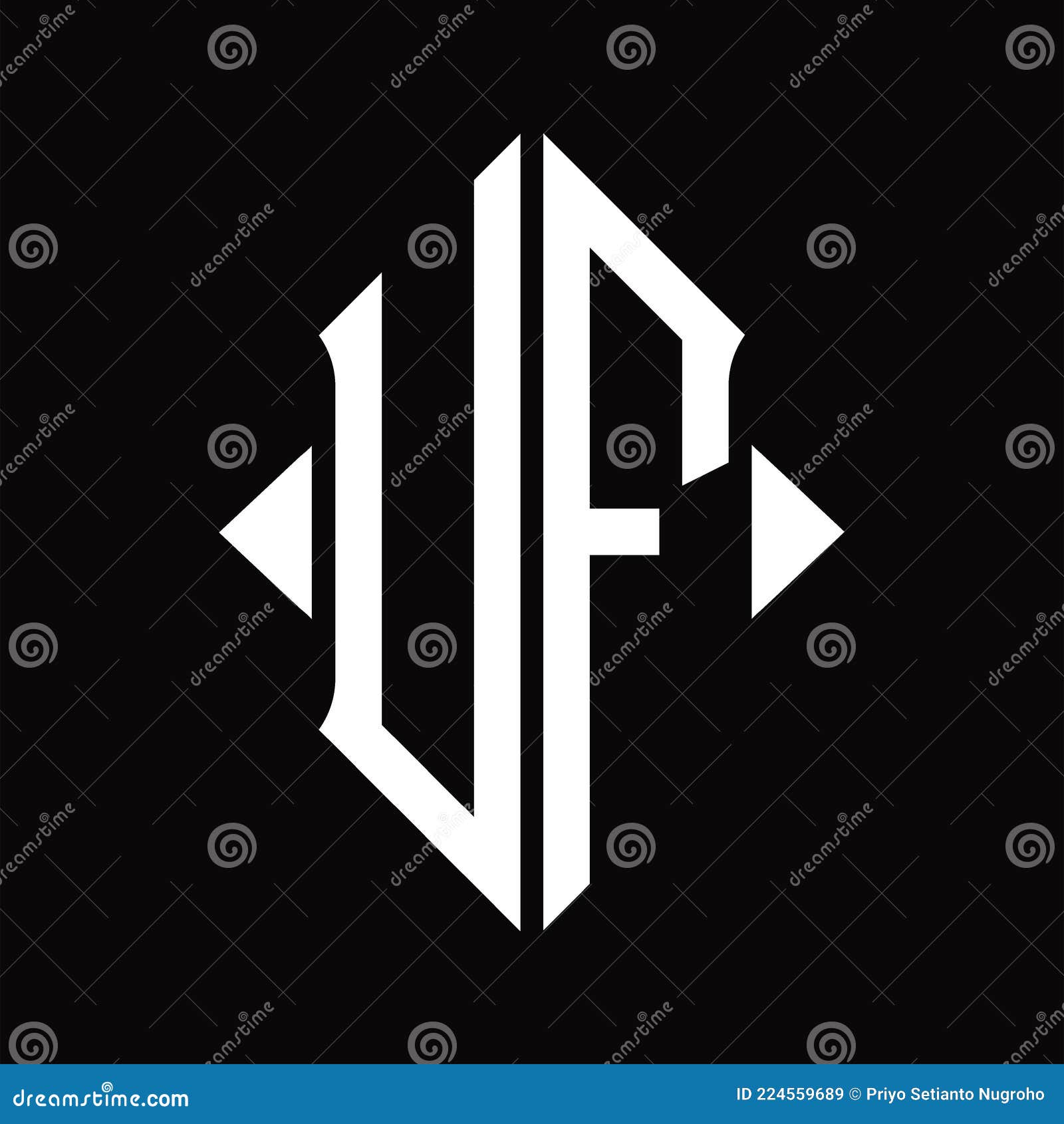 UF Logo Monogram with Shield Shape Isolated Design Template Stock ...