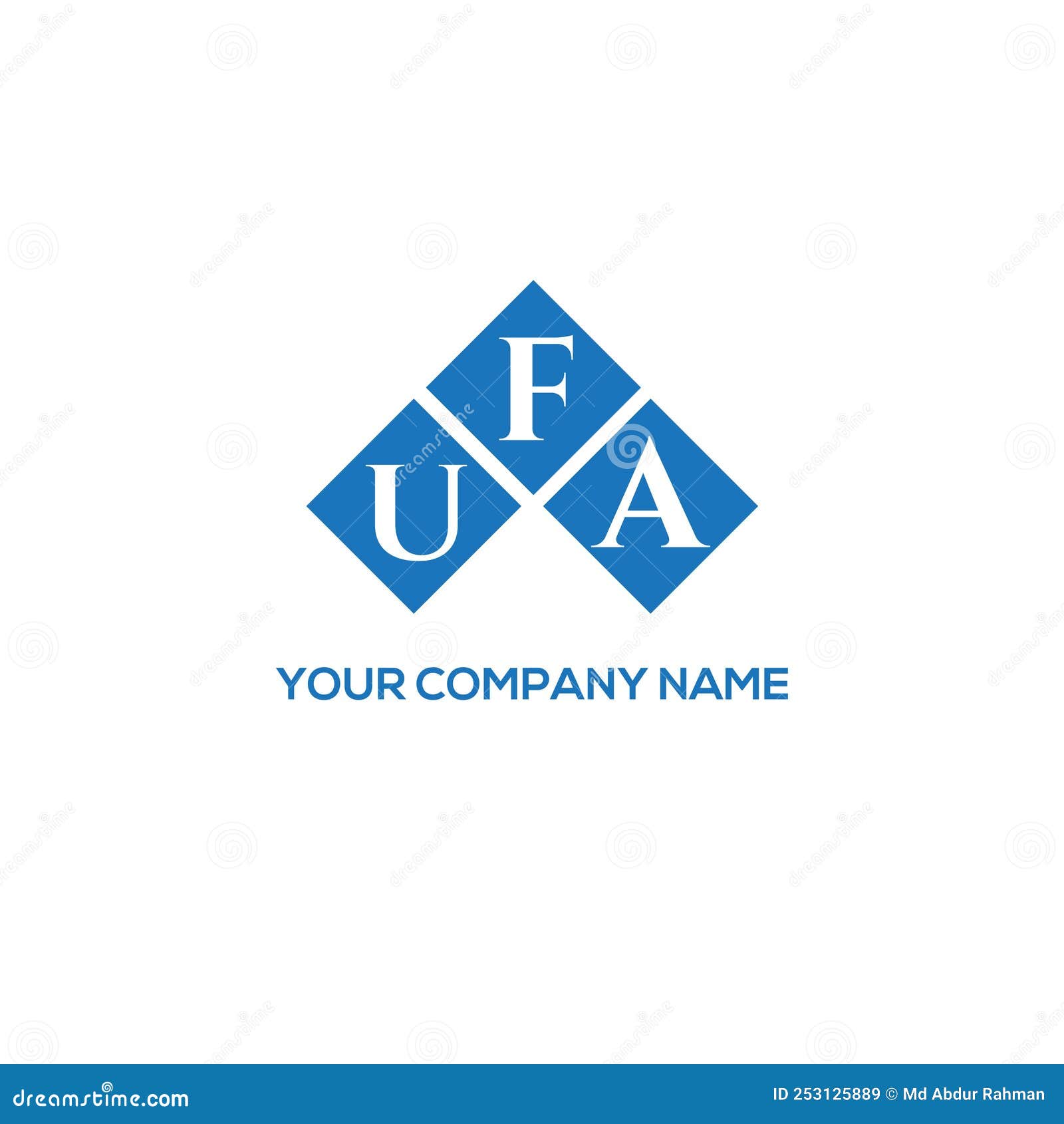 UFA Letter Logo Design on WHITE Background. UFA Creative Initials ...