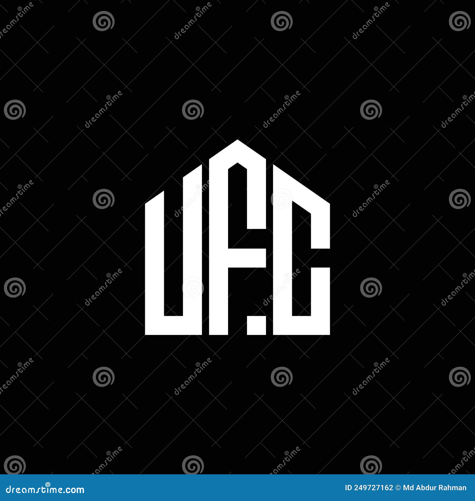 UFC Letter Logo Design On BLACK Background. UFC Creative Initials ...
