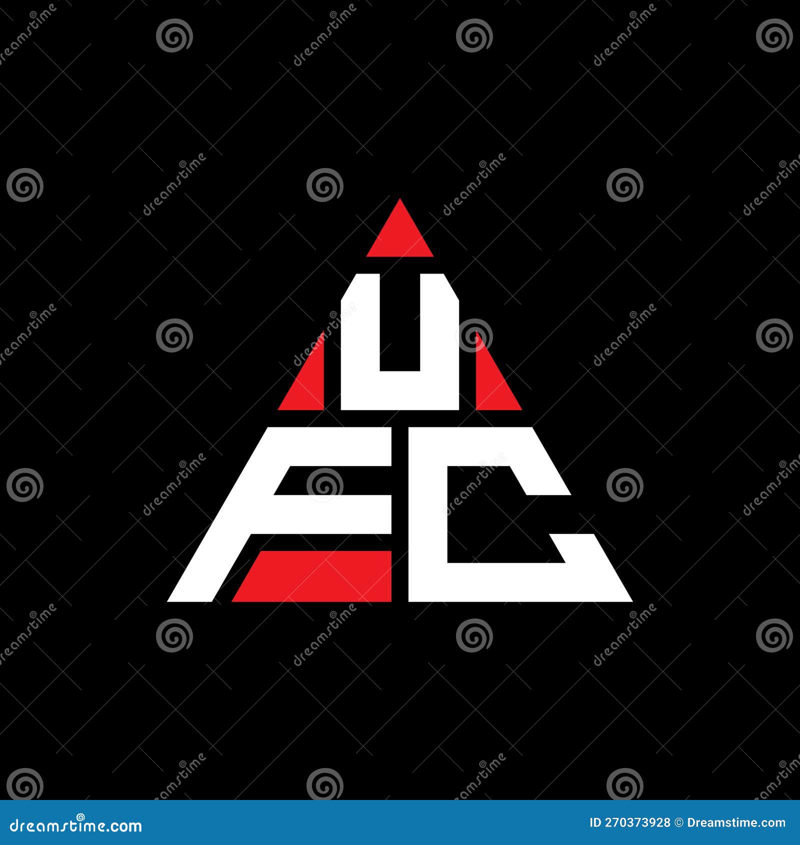 UFC Triangle Letter Logo Design with Triangle Shape. UFC Triangle Logo ...