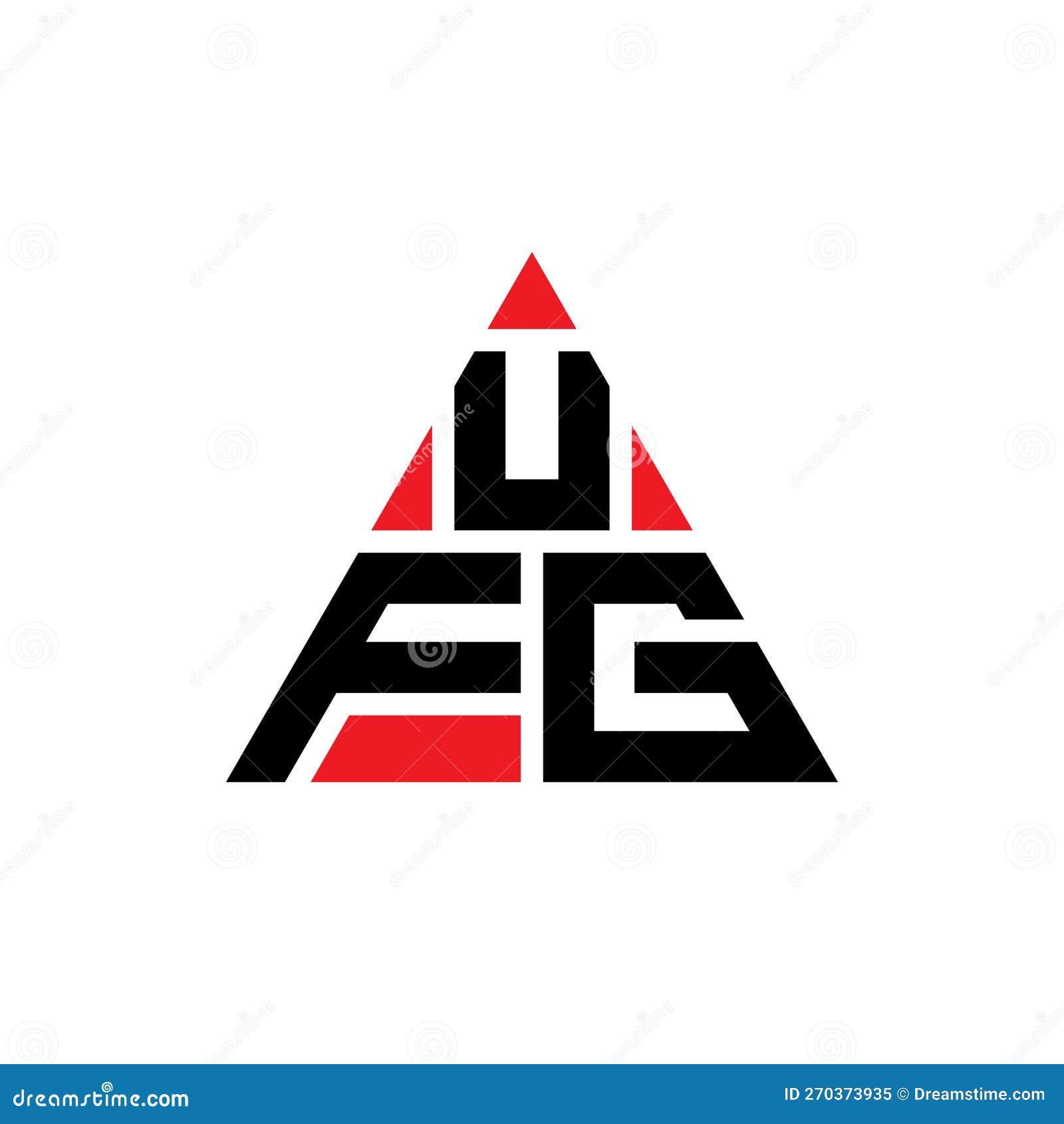UFG Triangle Letter Logo Design with Triangle Shape. UFG Triangle Logo ...