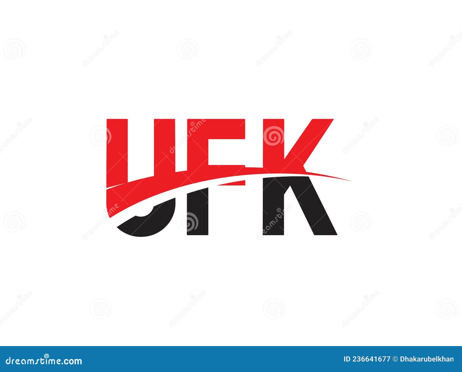 UFK Letter Initial Logo Design Vector Illustration Stock Image - Image ...