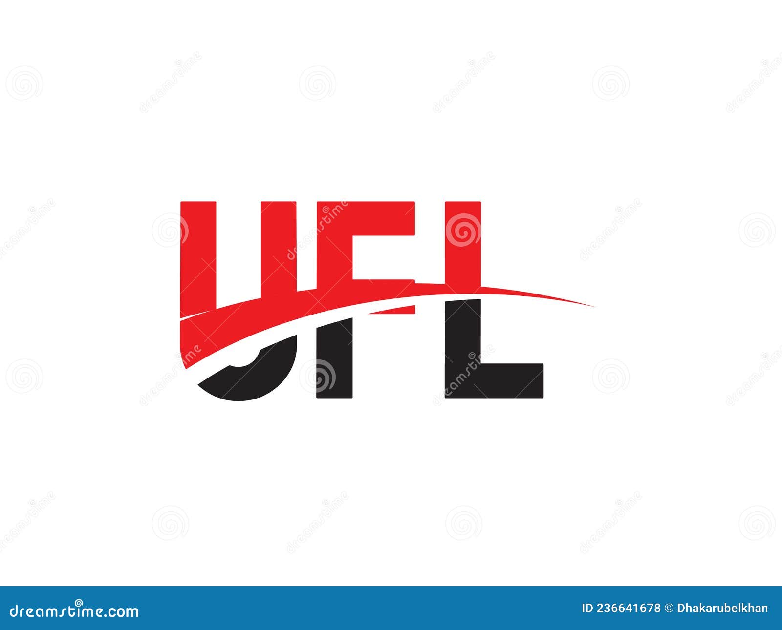 UFL Letter Initial Logo Design Vector Illustration Stock Photo - Image ...