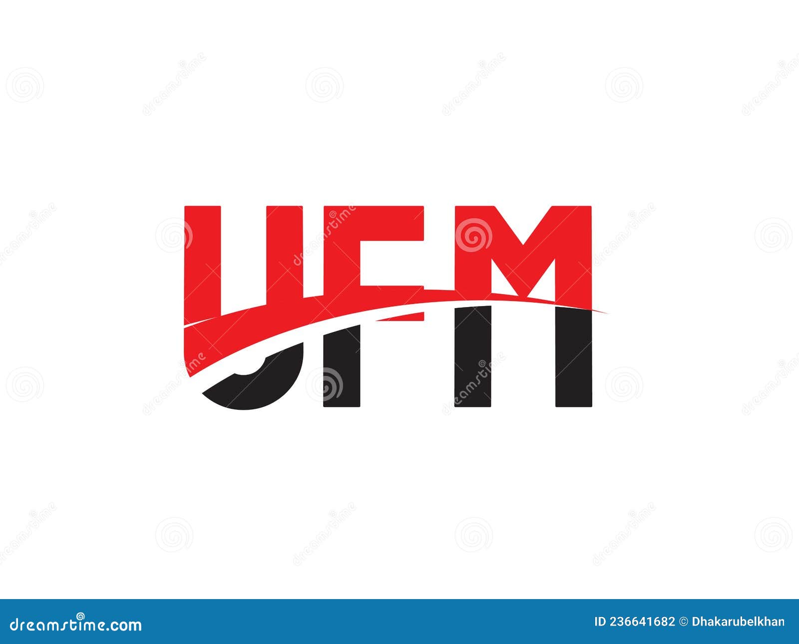 UFM Letter Initial Logo Design Vector Illustration Stock Photo - Image ...
