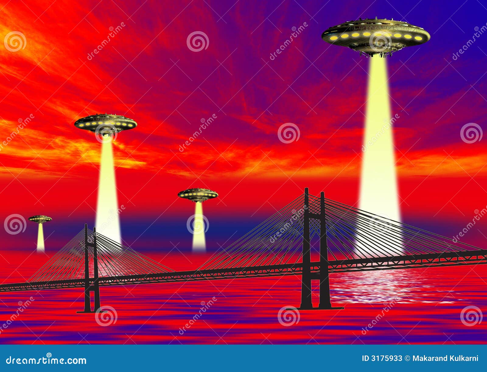Ufo stock illustration. Illustration of space, warning - 3175933