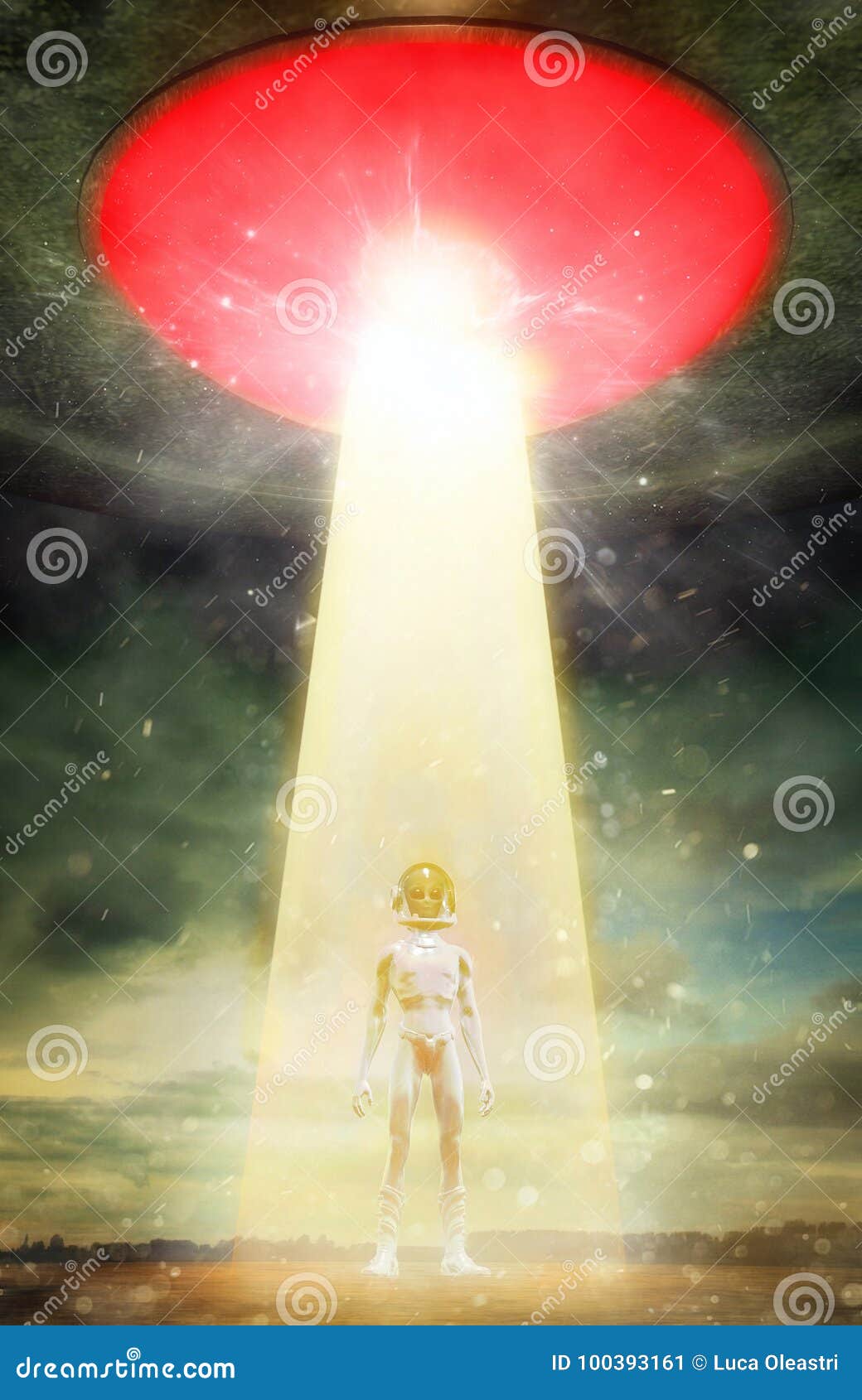 Ufo alien invader stock illustration. Illustration of fiction - 100393161