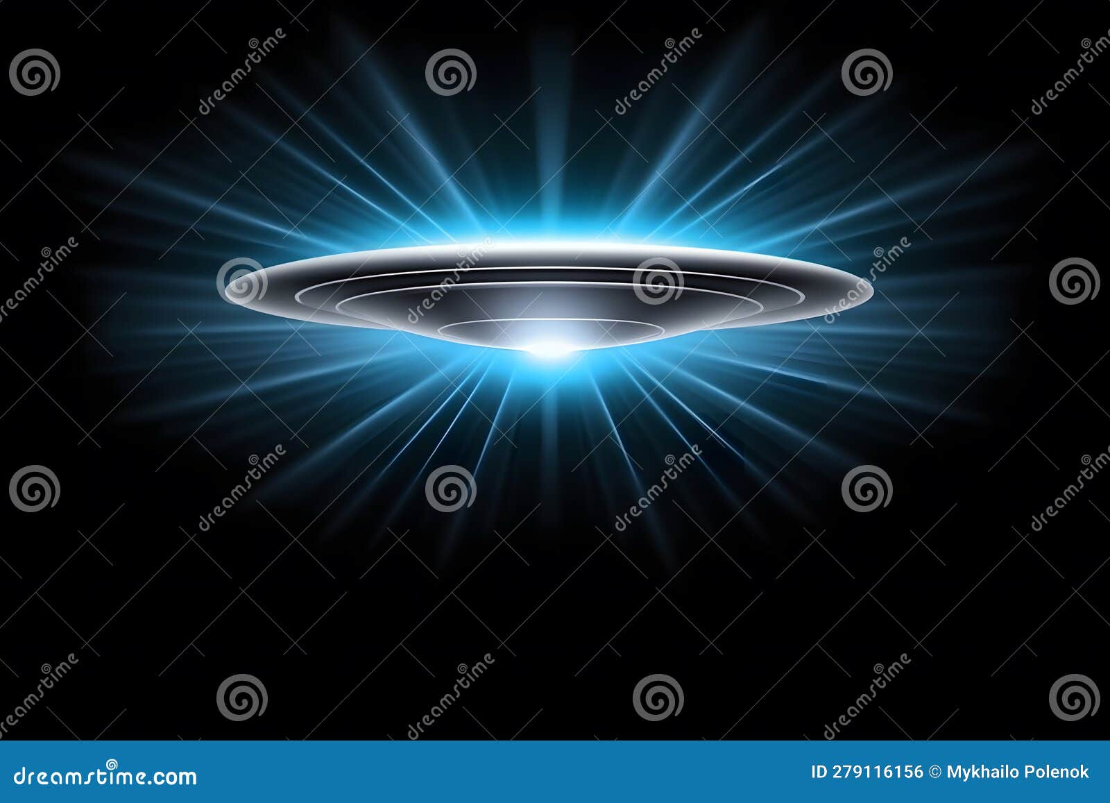 UFO, an Alien Plate Hovering Over the Field, Hovering Motionless in the ...