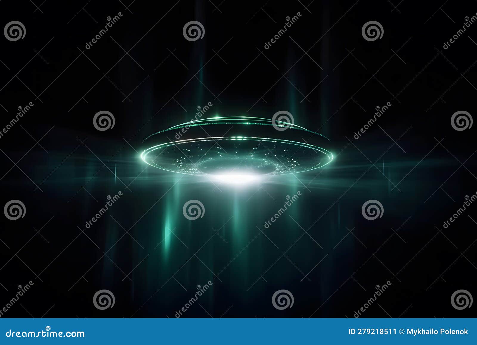 UFO, an Alien Plate Hovering Over the Field, Hovering Motionless in the ...