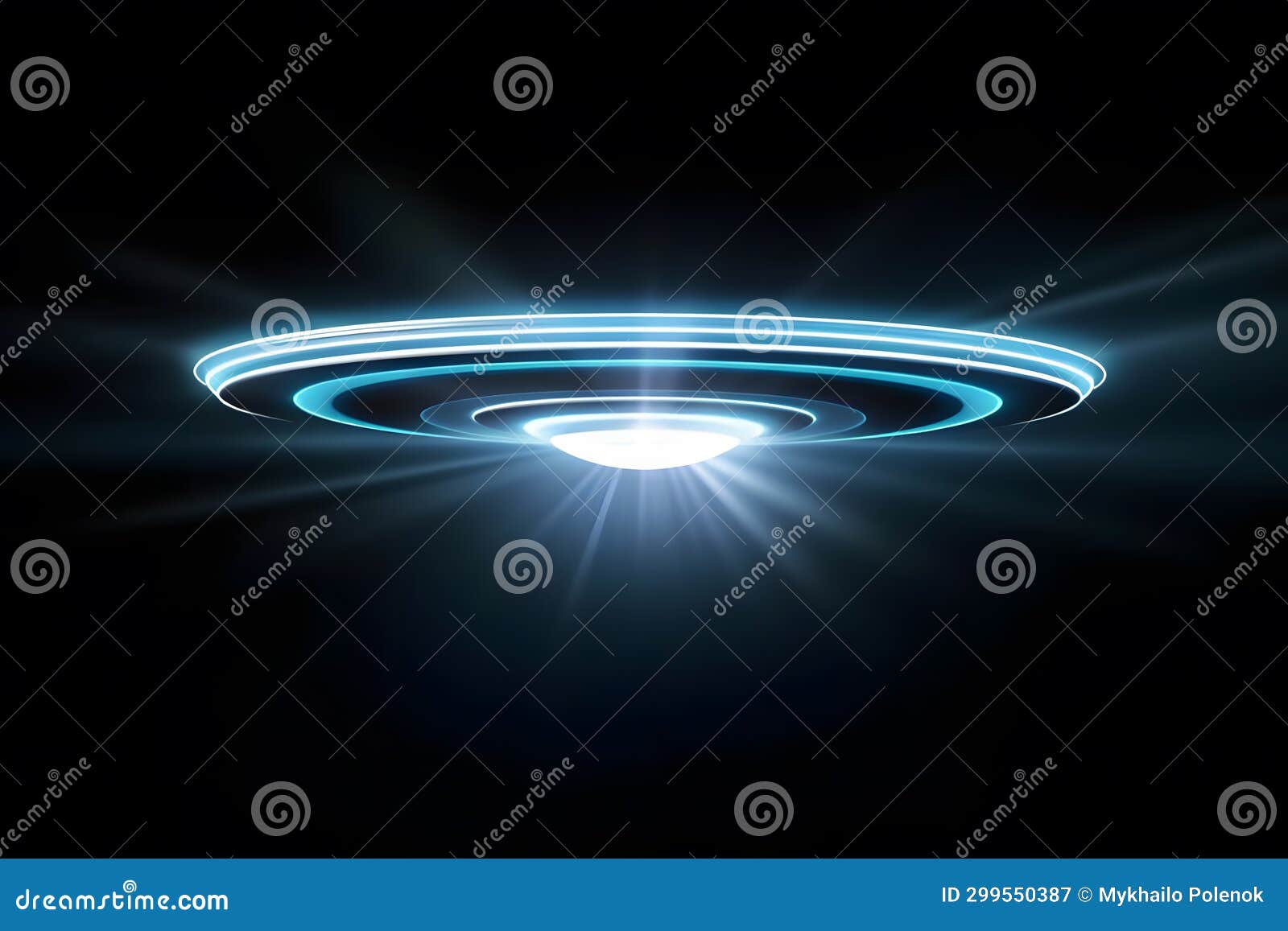 UFO, an Alien Plate Hovering Over the Field, Hovering Motionless in the ...