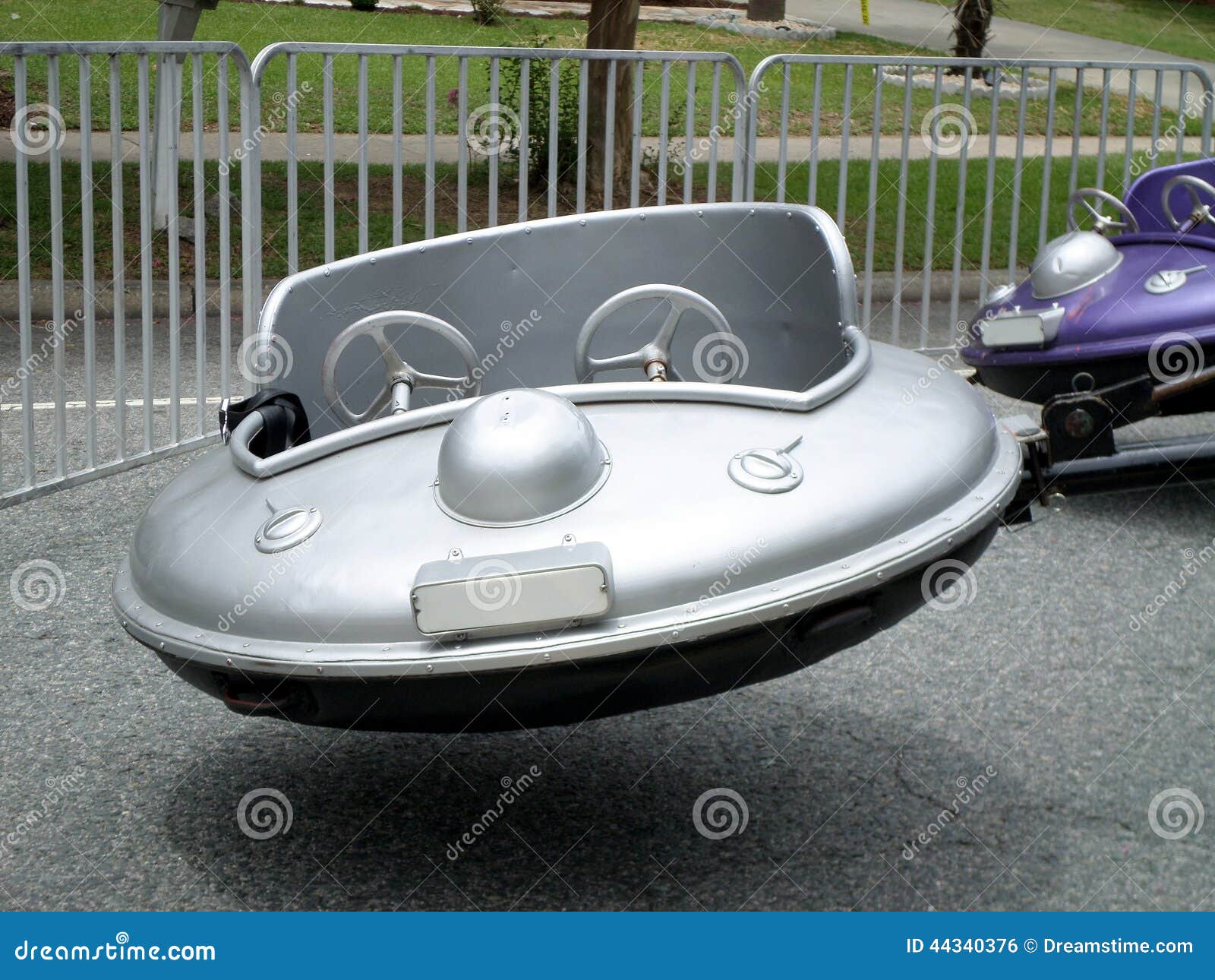 UFO Alien Spaceship Carnival Ride Stock Photo - Image of space, ride ...