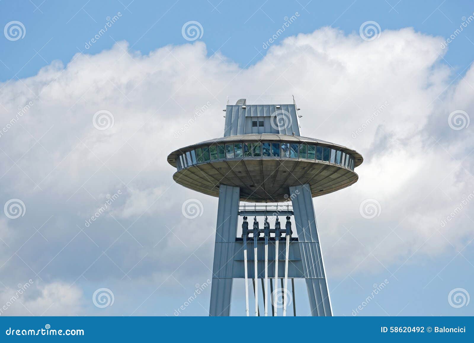 UFO Bridge Restaurant stock photo. Image of flying, unusual - 58620492