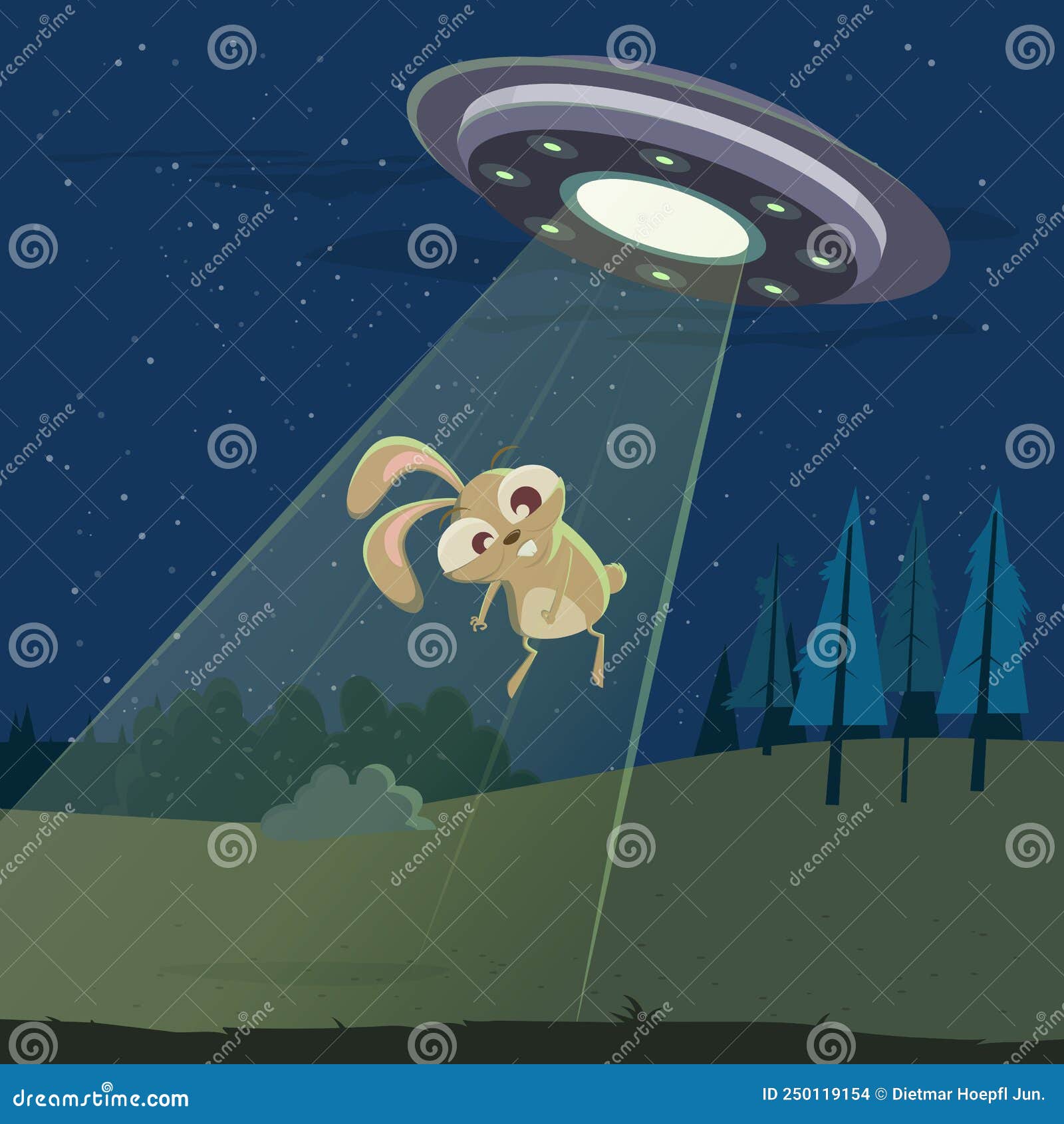 Funny UFO Abduction Signs. Vector Illustration | CartoonDealer.com ...