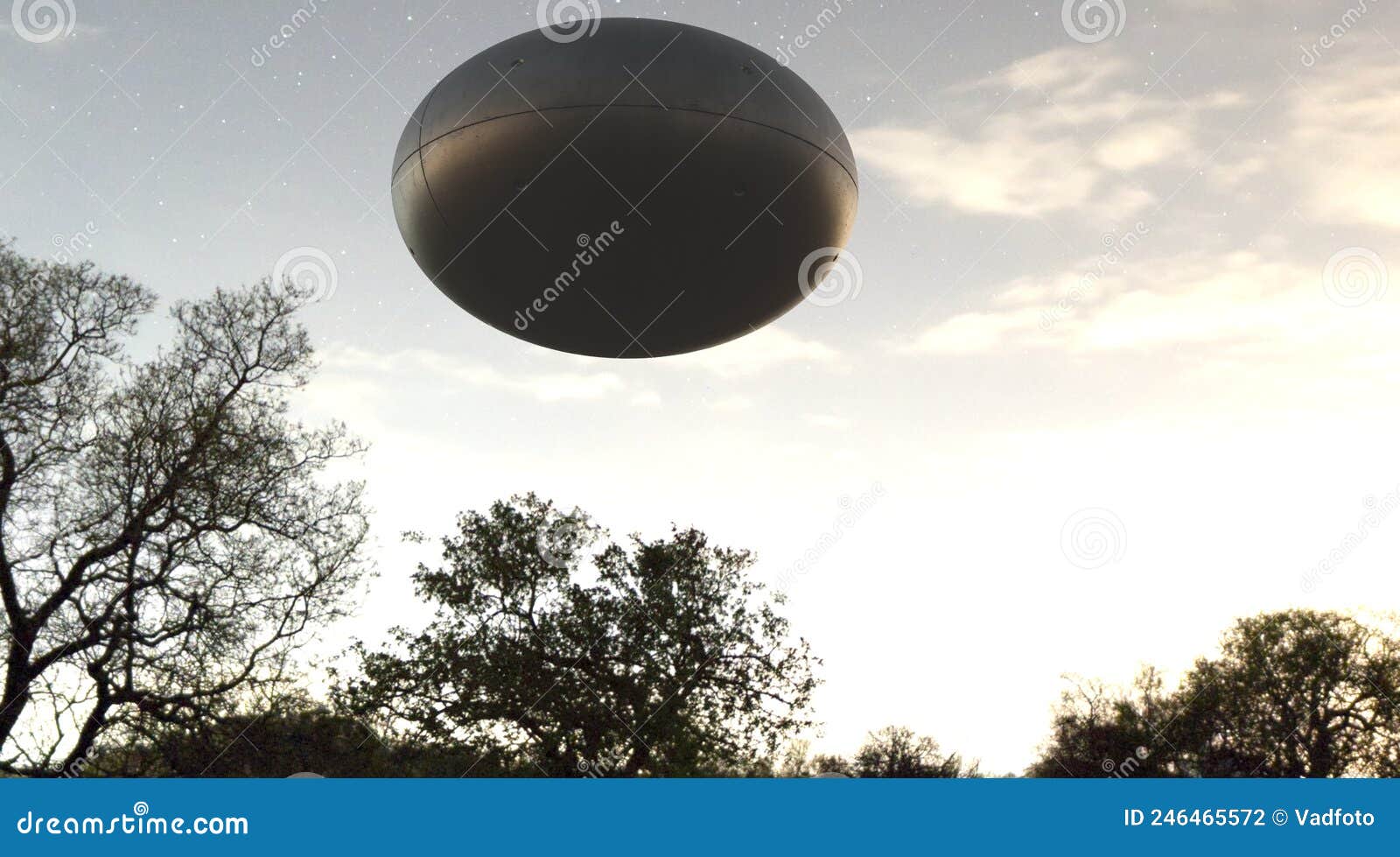 Ufo 3d Visualization, 3d Render Stock Illustration - Illustration of ...