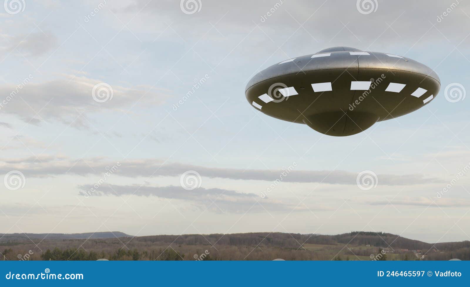 Ufo 3d Visualization, 3d Render Stock Illustration - Illustration of ...
