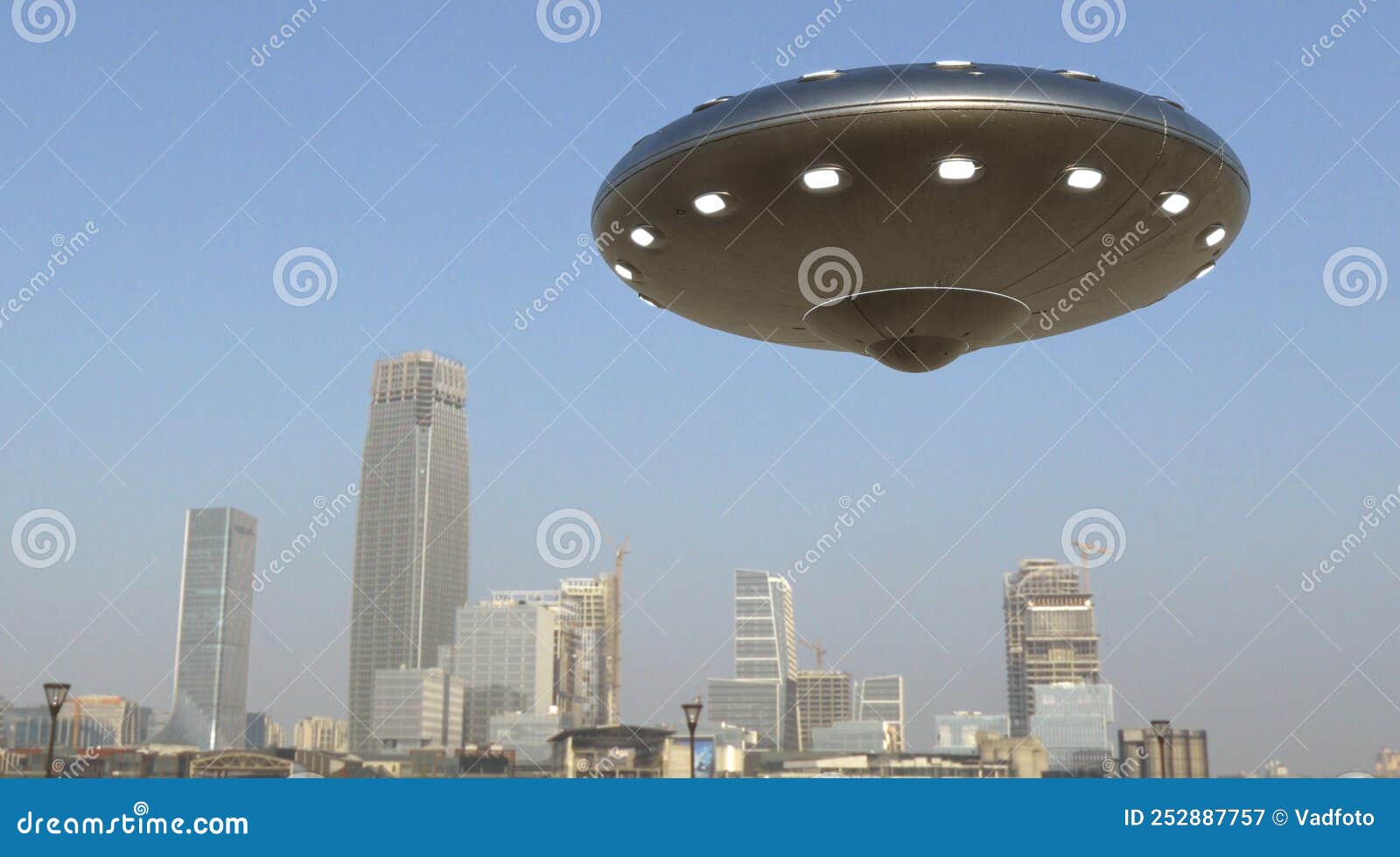 Ufo 3d Visualization, 3d Render Stock Illustration - Illustration of ...