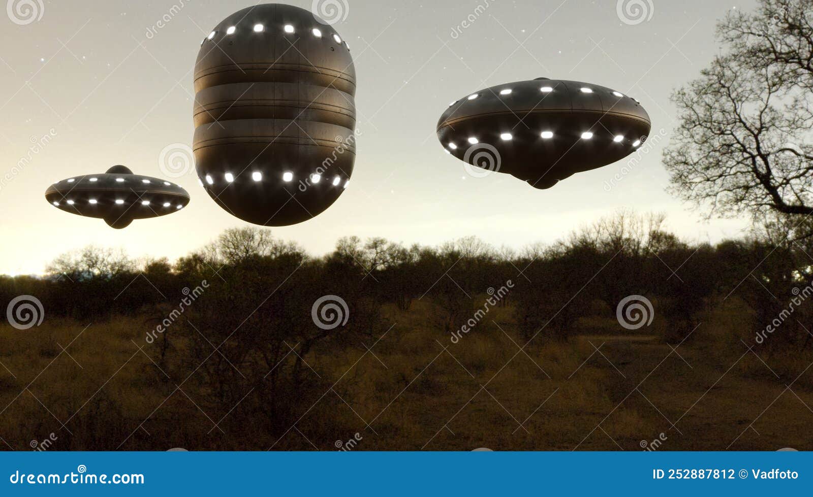 Ufo 3d Visualization, 3d Render Stock Illustration - Illustration of ...