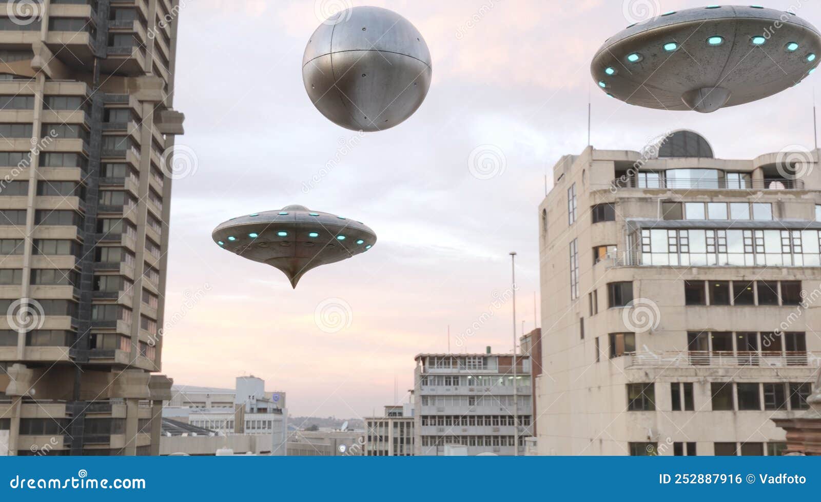 Ufo 3d Visualization, 3d Render Stock Illustration - Illustration of ...