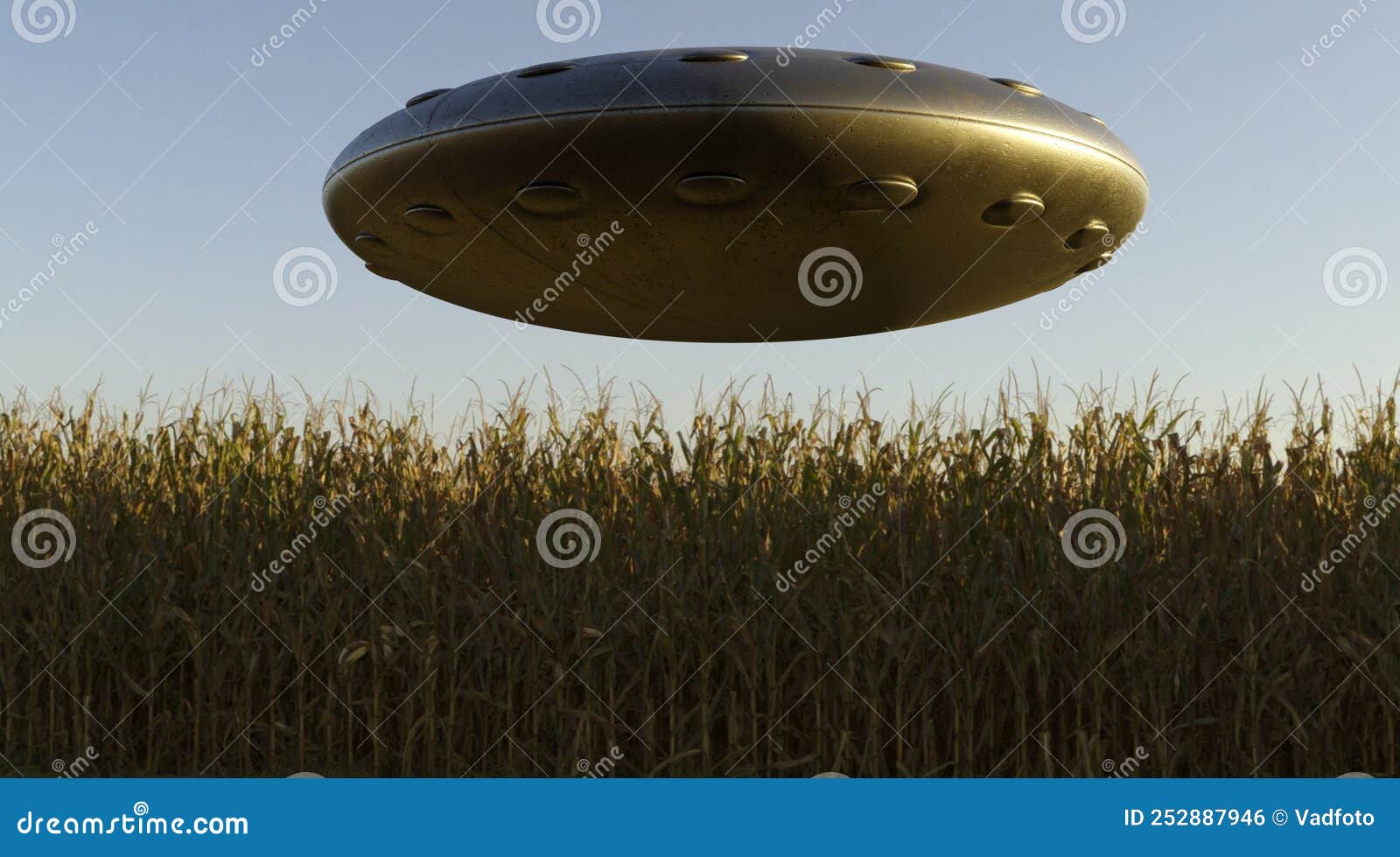 Ufo 3d Visualization, 3d Render Stock Illustration - Illustration of ...