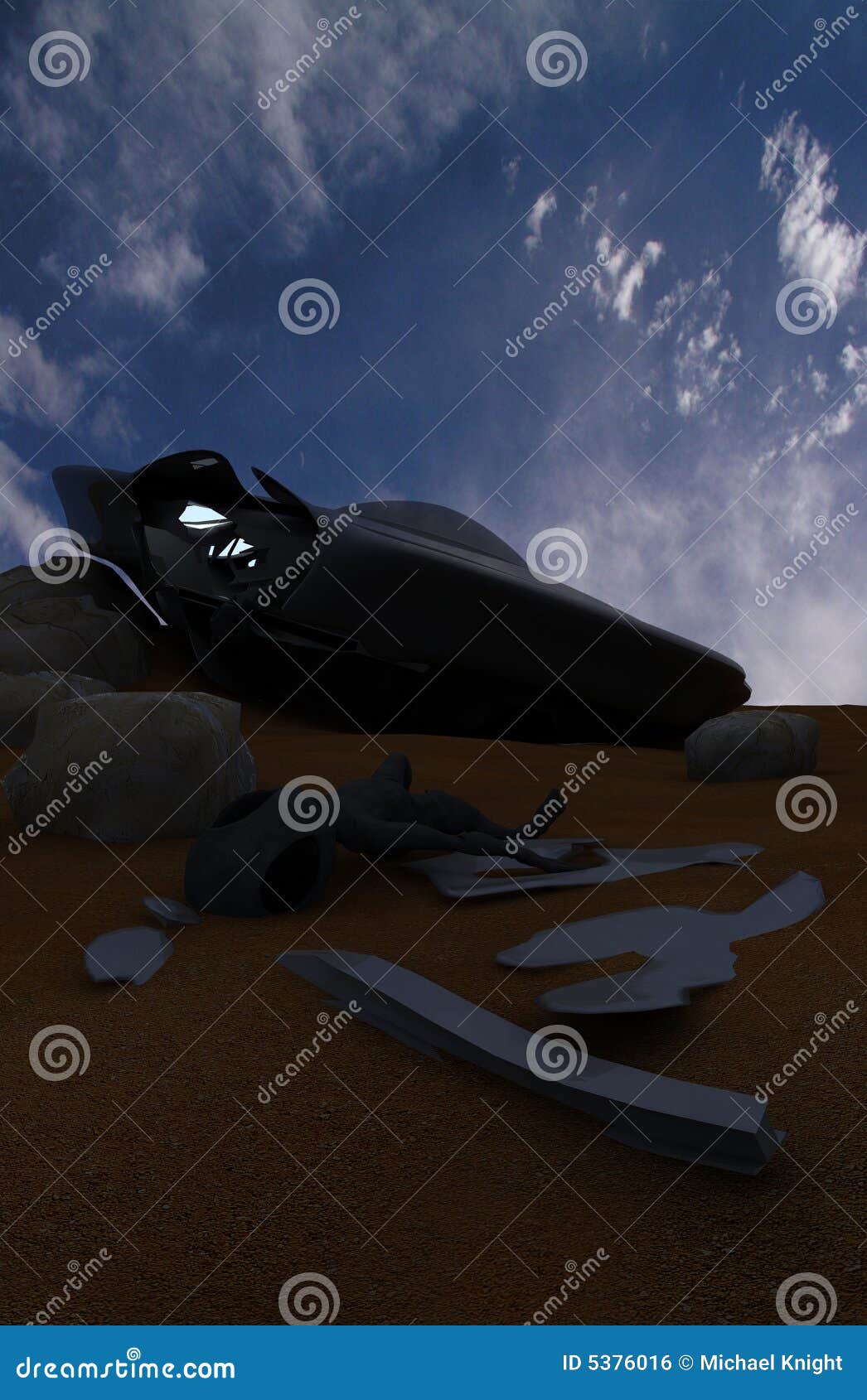 The Dead Alien In The Morgue On The Table. Futuristic Autopsy Concept ...