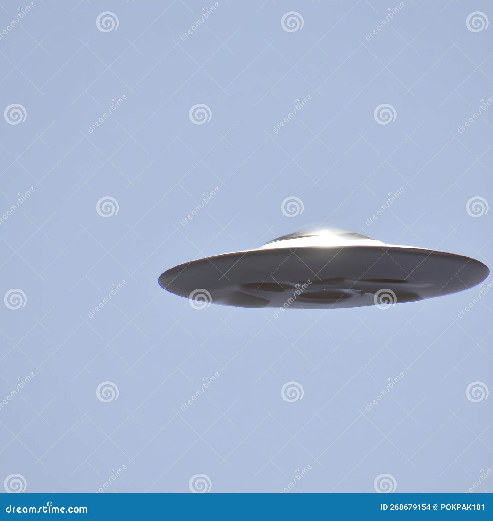 Ufo Flying Over the Sky. Alien Space Ship Flying. Flying Object ...