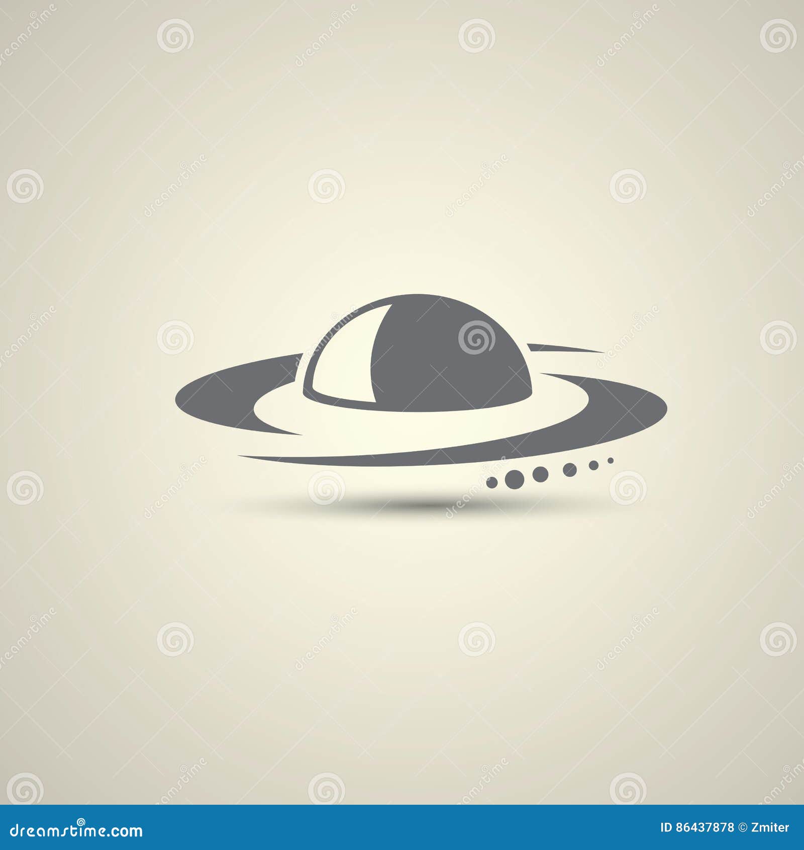 Flying Saucer - UFO - Vector Linear Illustration For Coloring. Outline ...