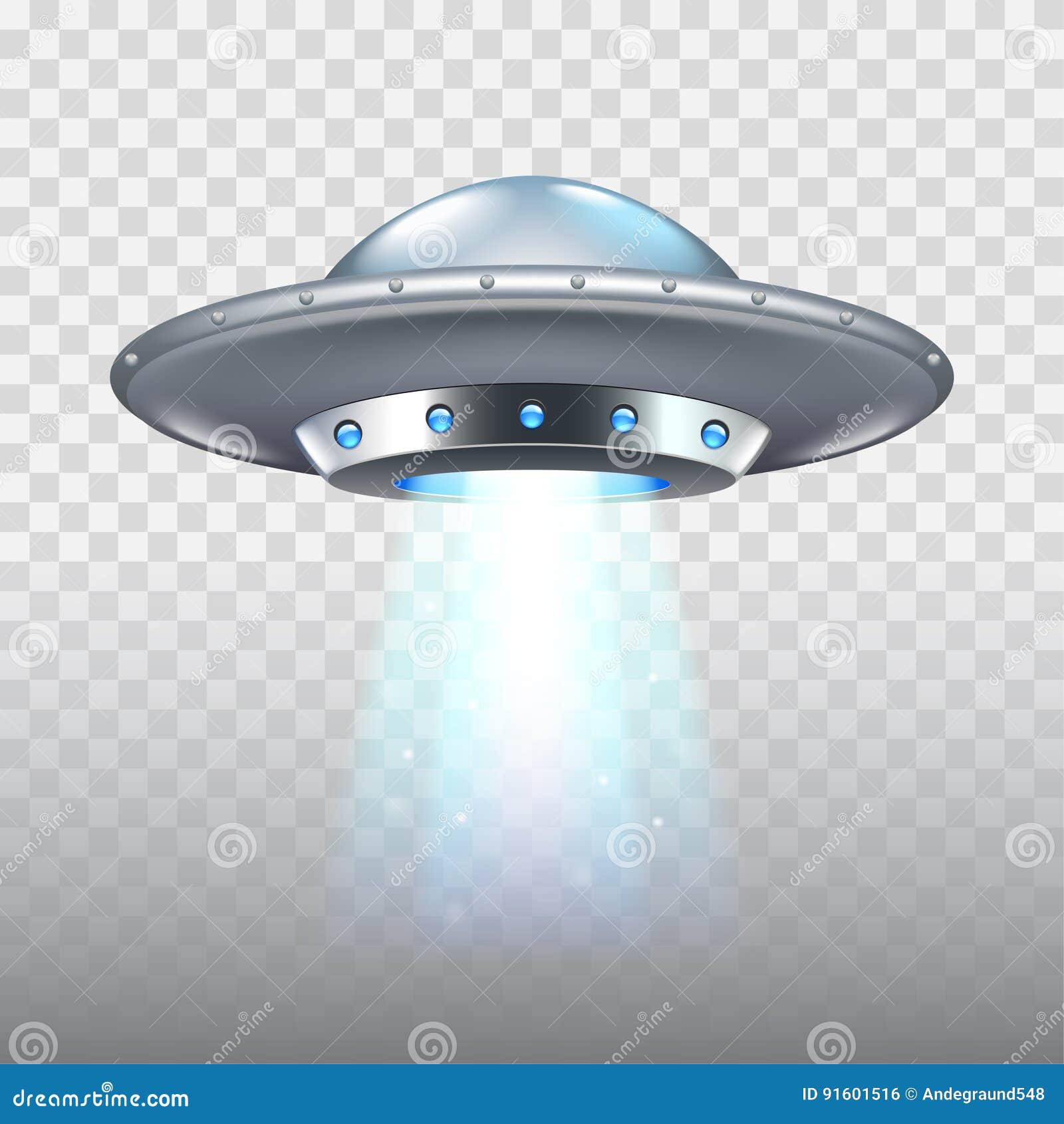 Ufo Flying Spaceship on White Vector Stock Vector - Illustration of ...
