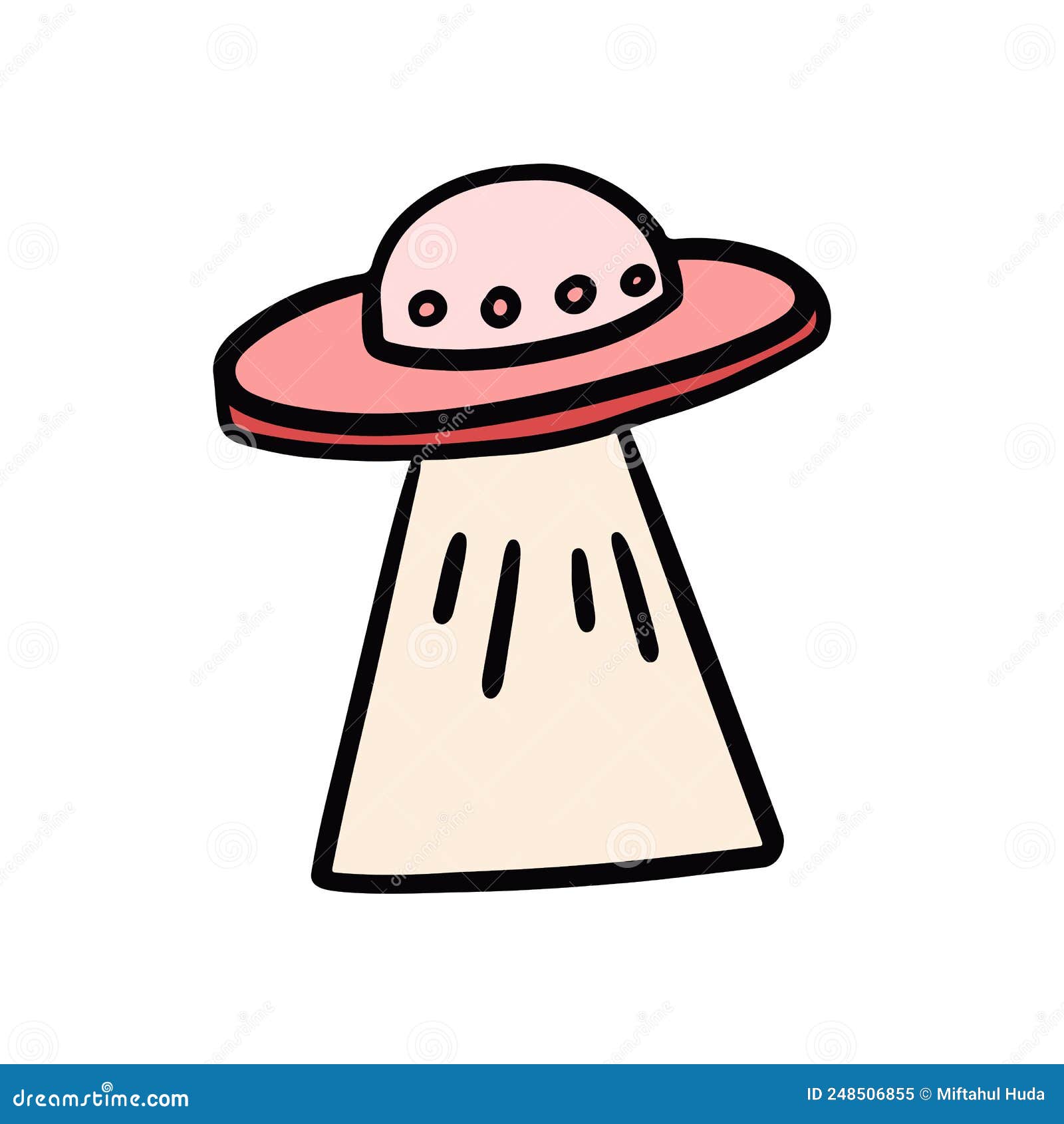 Ufo Hand Drawn. Simple and Cute Illustrations in Vector Design Stock ...