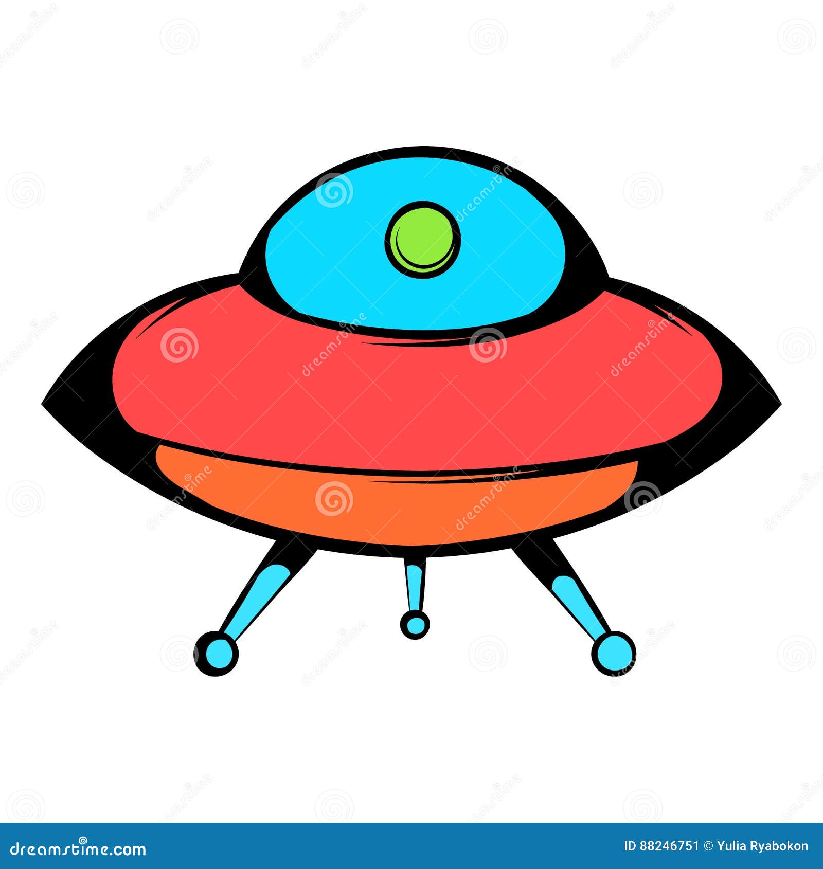 UFO icon, icon cartoon stock vector. Illustration of icon - 88246751