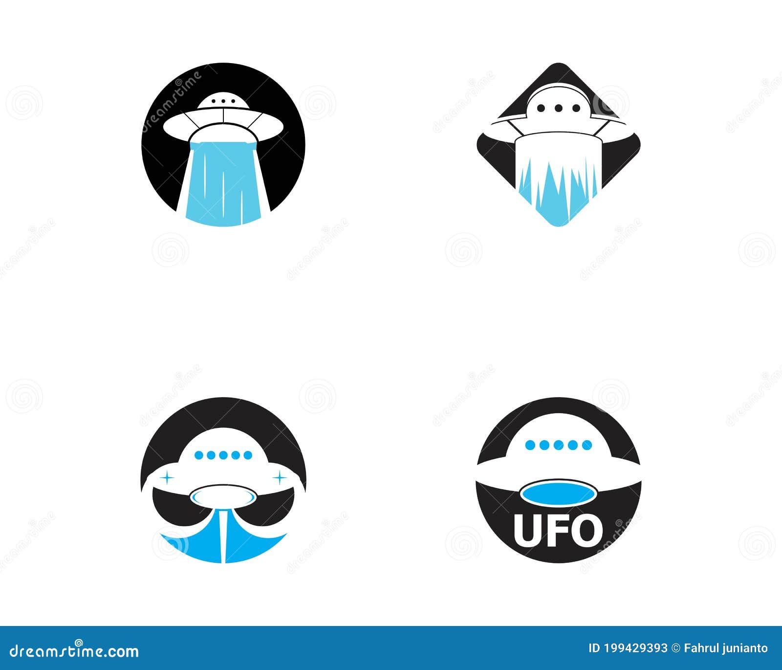 UFO Icon and Symbol Vector Template Stock Illustration - Illustration ...