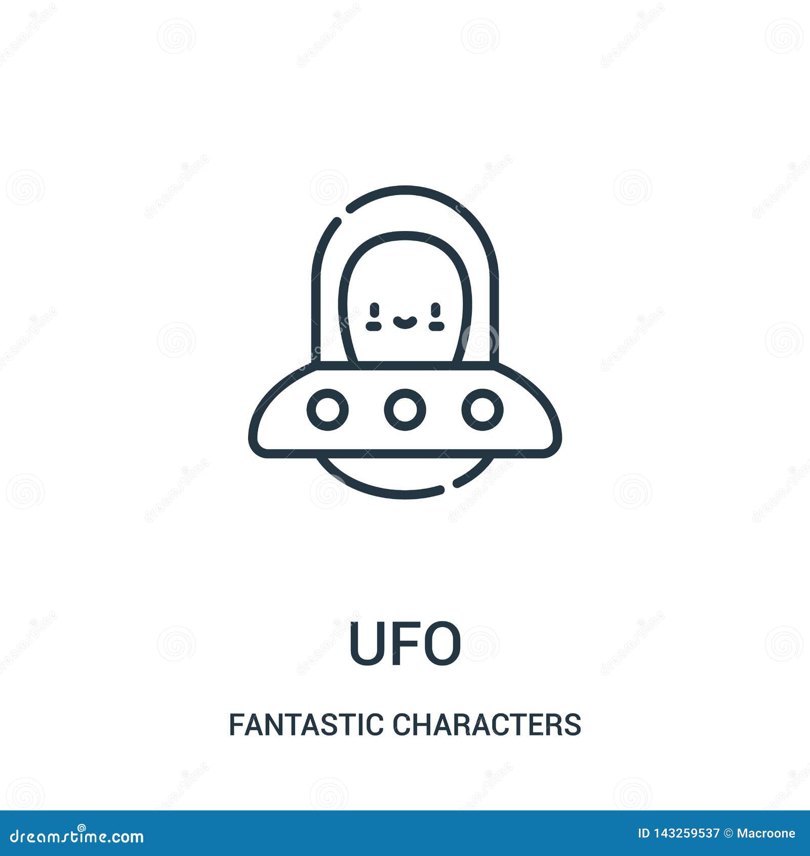 Ufo Icon Vector from Fantastic Characters Collection. Thin Line Ufo ...