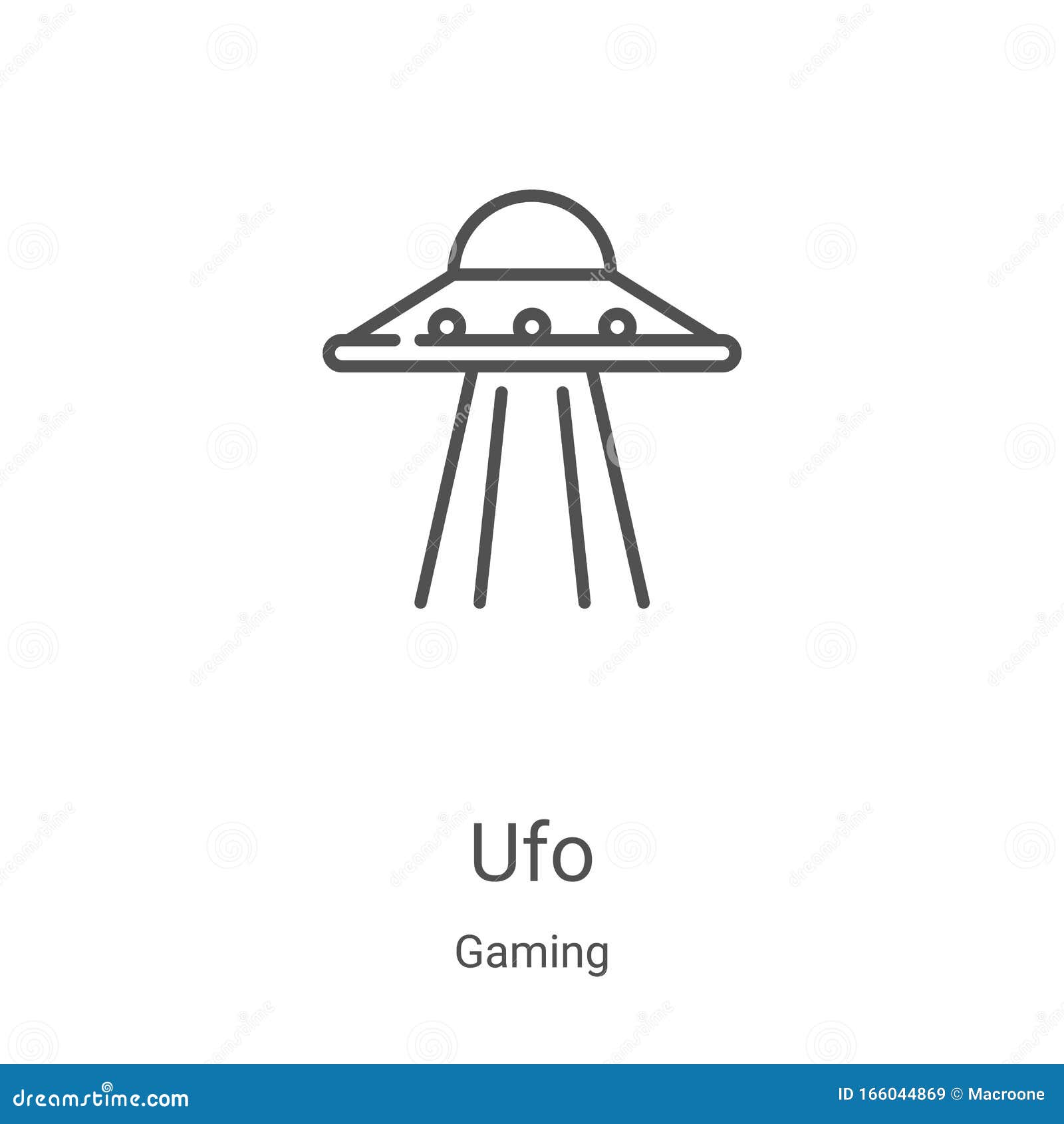 Ufo Icon Vector from Gaming Collection. Thin Line Ufo Outline Icon ...