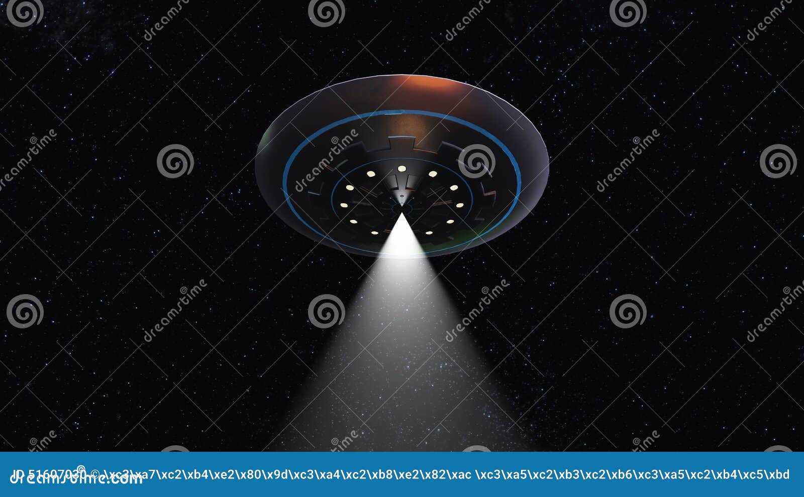 UFO stock illustration. Illustration of alien, disk, unconfirmed - 51607030