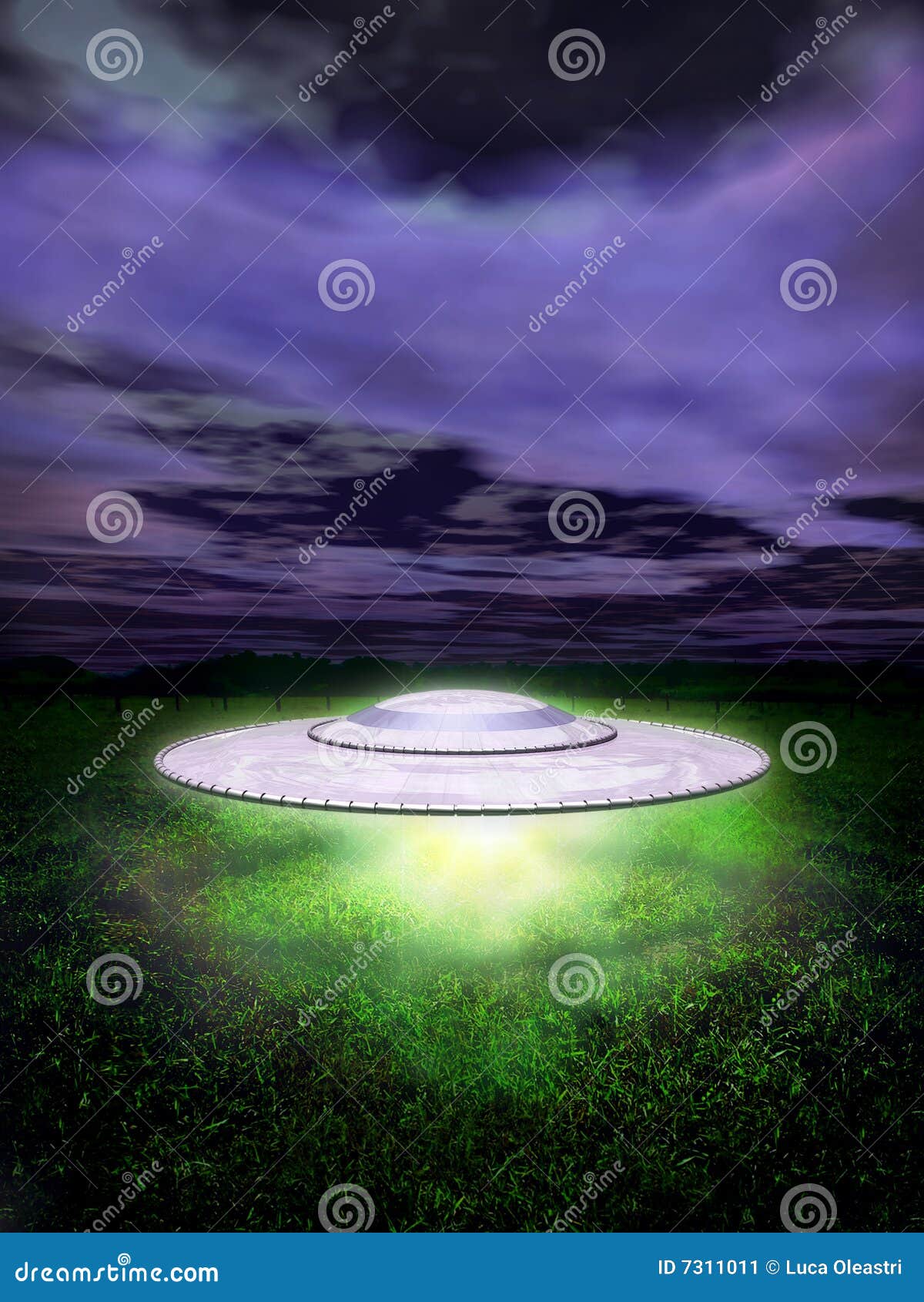 Ufo night stock illustration. Illustration of technology - 7311011