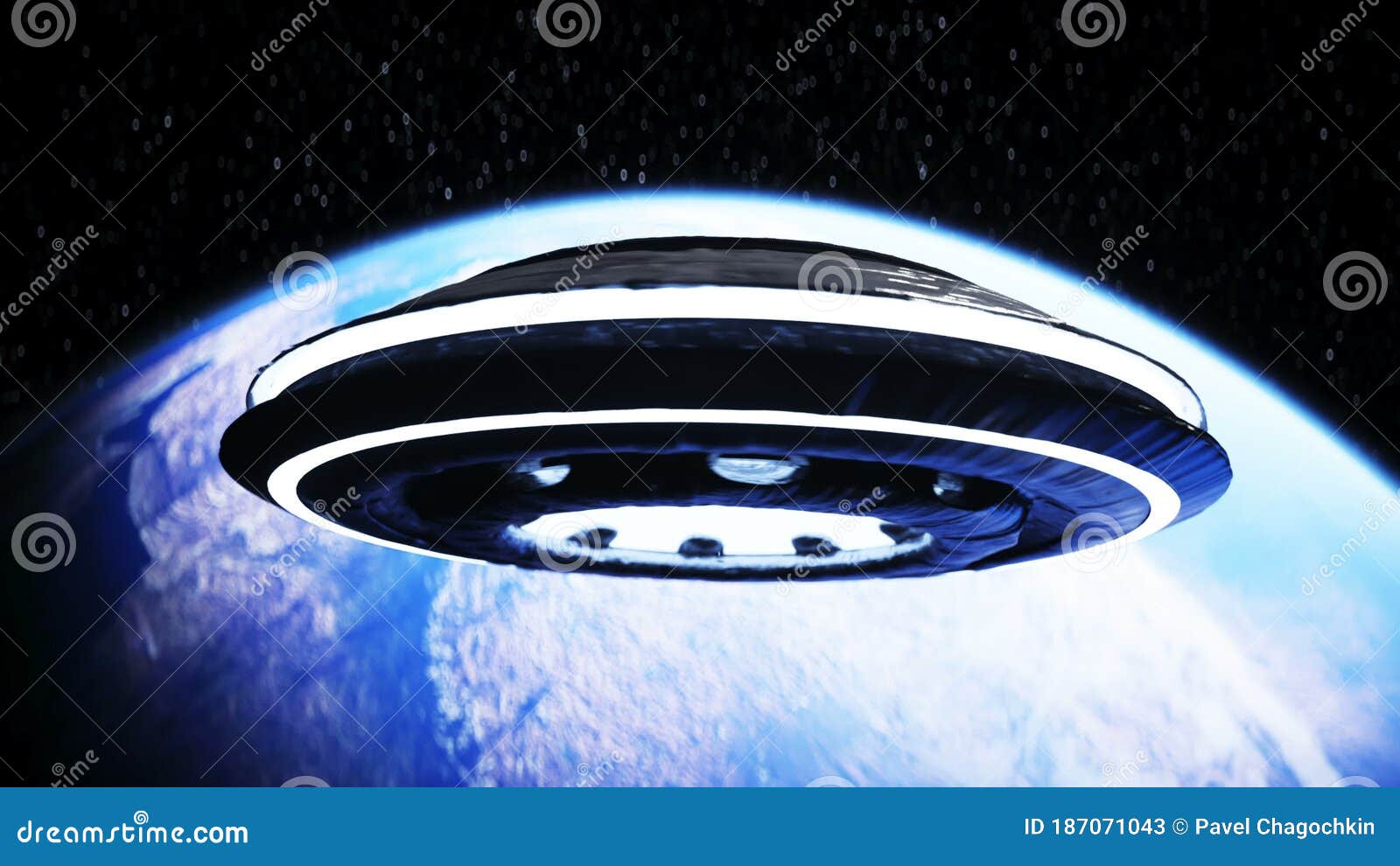 UFO in Outer Space. Realistic 4k Animation. Stock Video - Video of ...